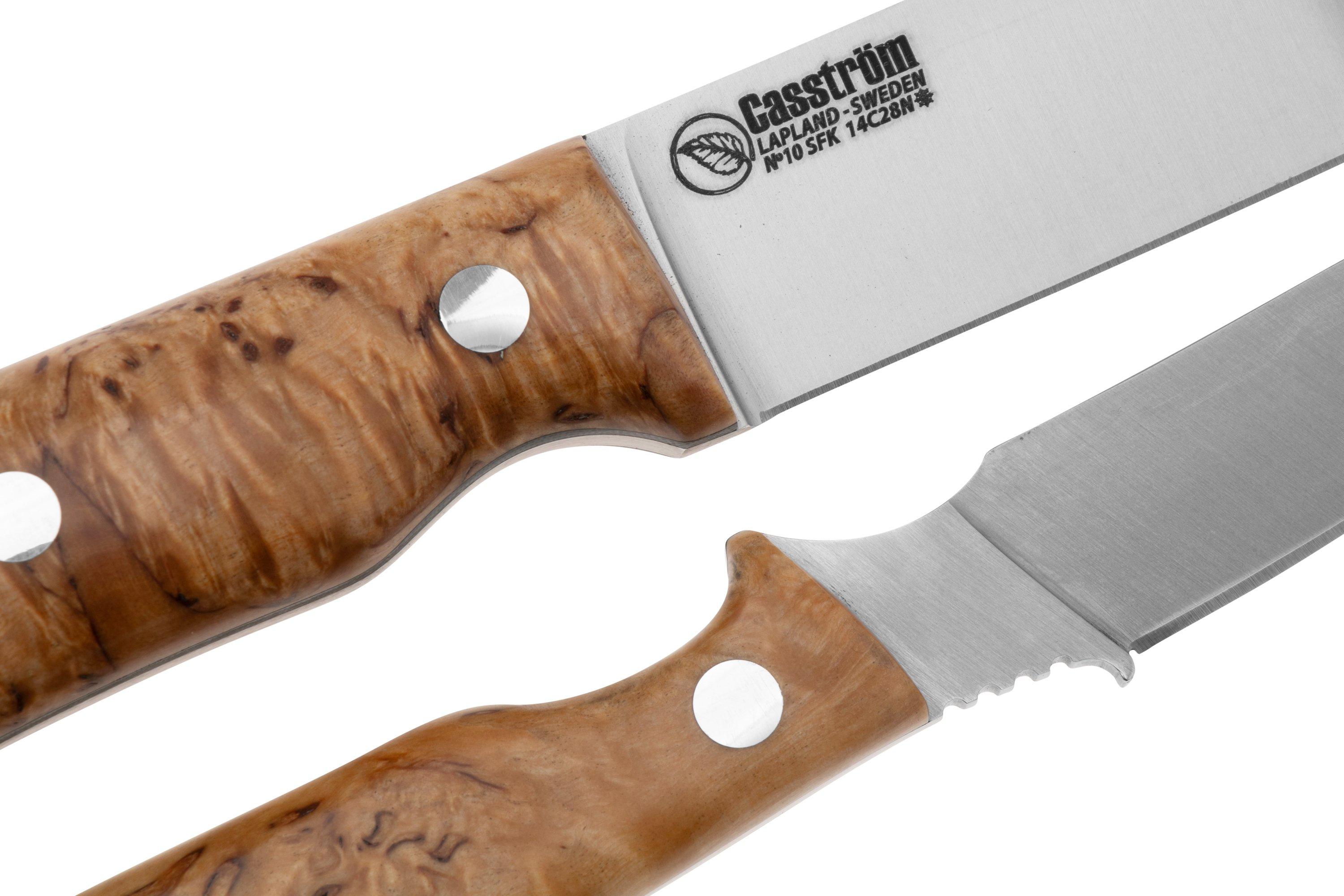 Casström Swedish Hunters Combo 14318 Stabilised Curly Birch, hunting ...