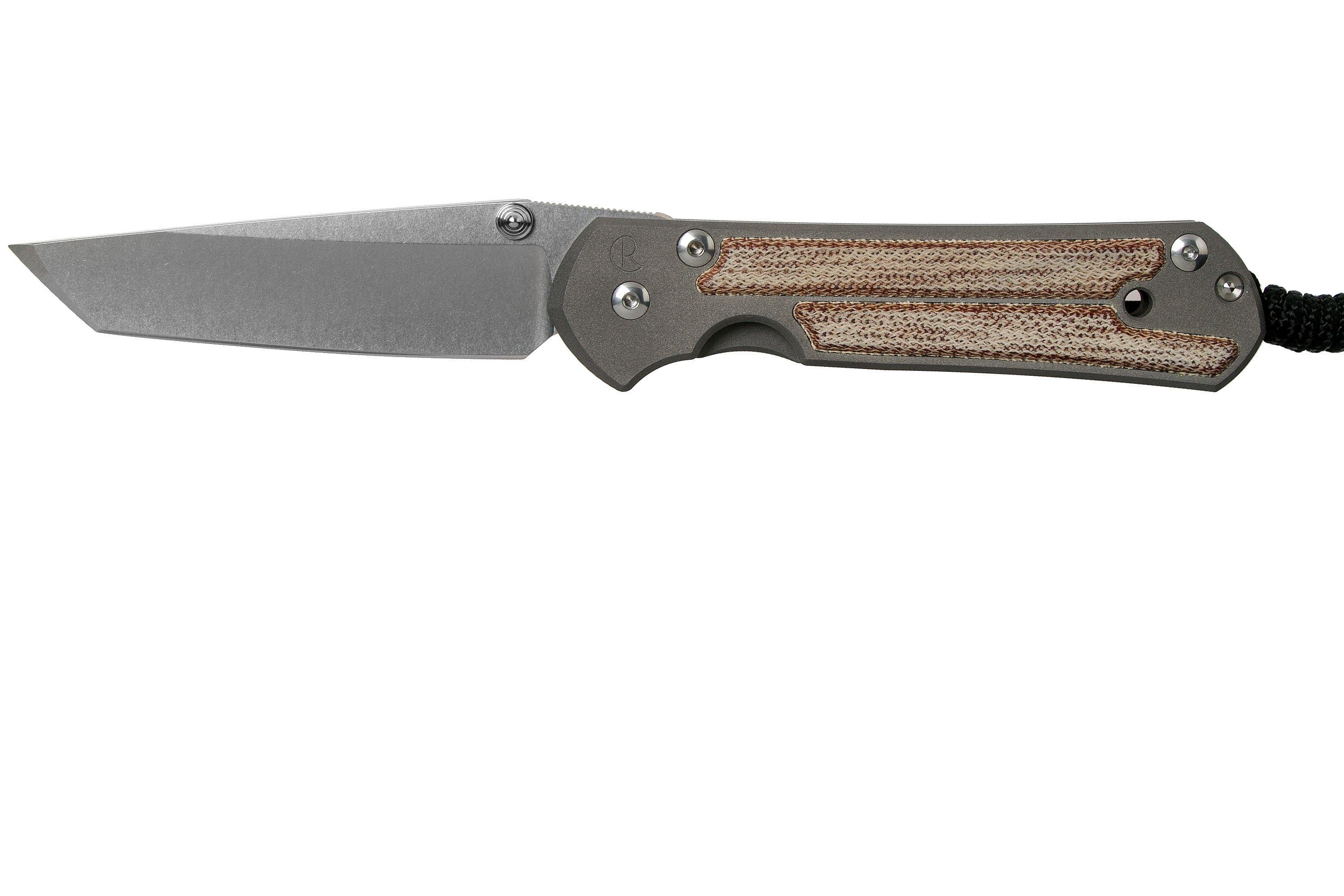 Chris Reeve Large Sebenza 21 Inlay Micarta Canvas Natural Tanto ...