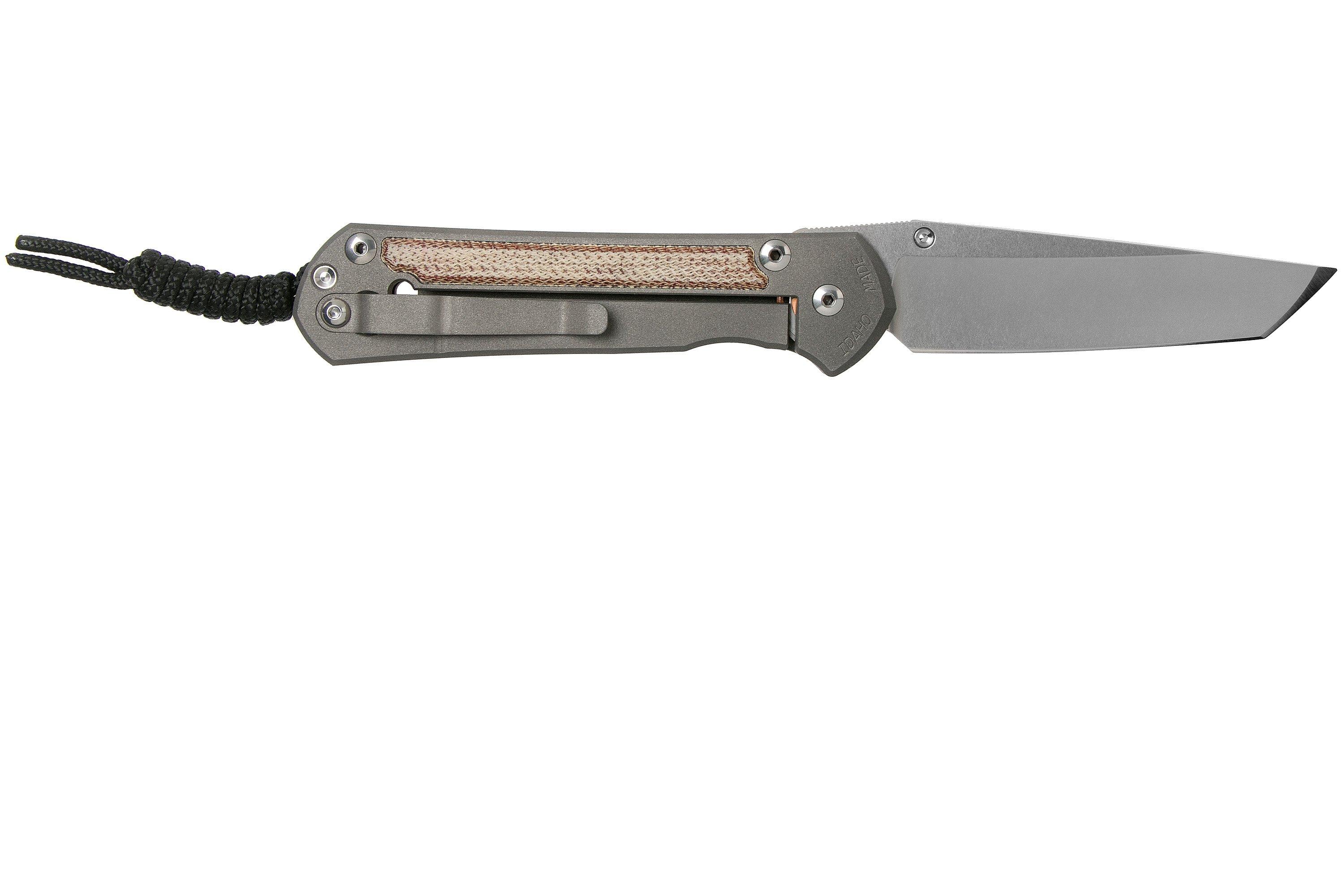 Chris Reeve Large Sebenza 21 Inlay Micarta Canvas Natural Tanto ...