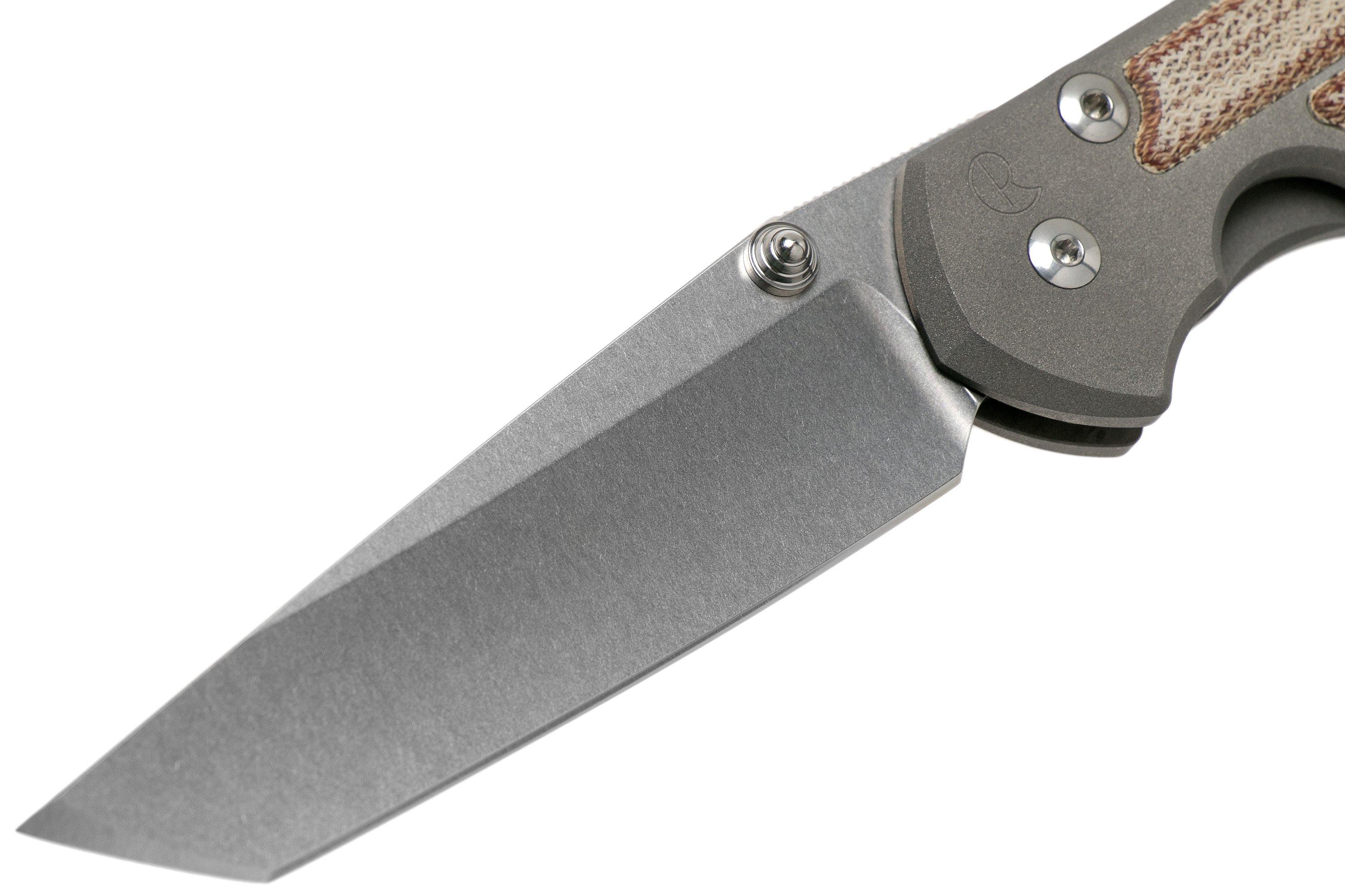 Chris Reeve Large Sebenza 21 Inlay Micarta Canvas Natural Tanto ...