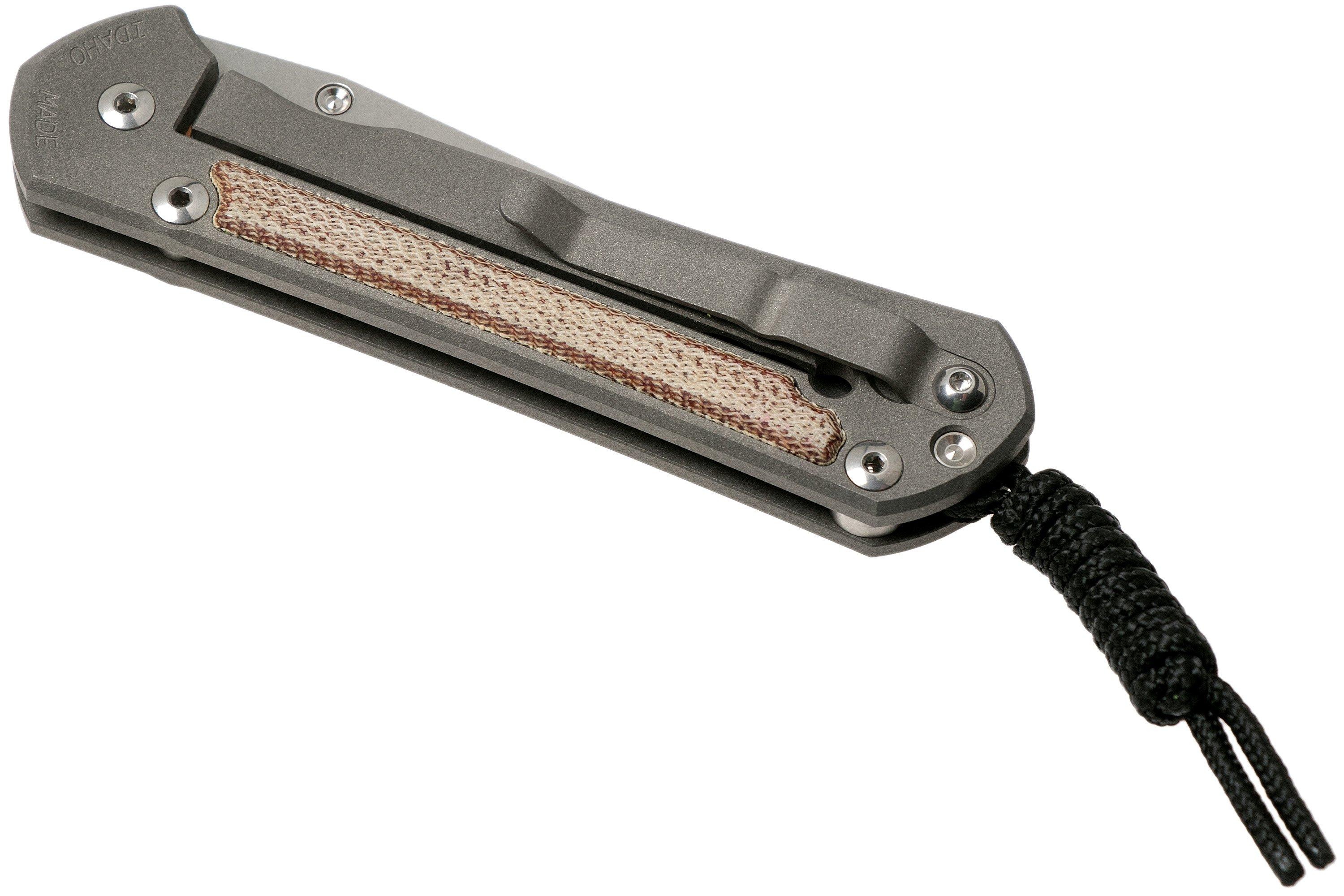 Chris Reeve Large Sebenza 21 Inlay Micarta Canvas Natural Tanto ...