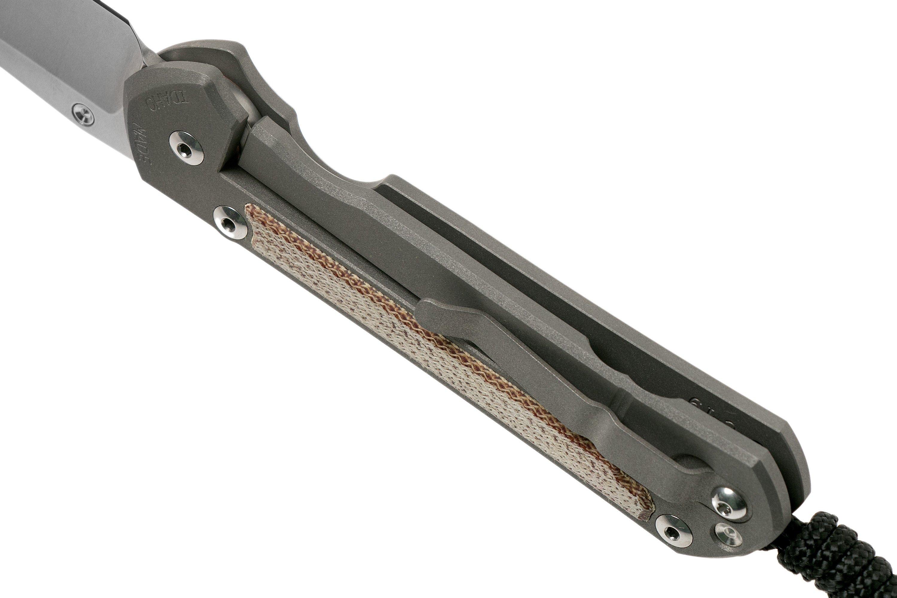 Chris Reeve Large Sebenza 21 Inlay Micarta Canvas Natural Tanto ...