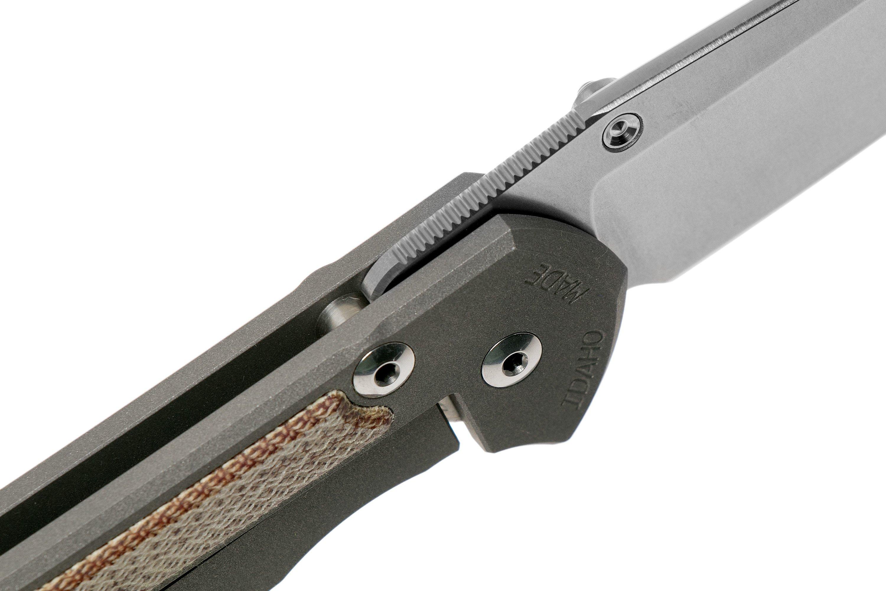 Chris Reeve Large Sebenza 21 Inlay Micarta Canvas Natural Tanto ...