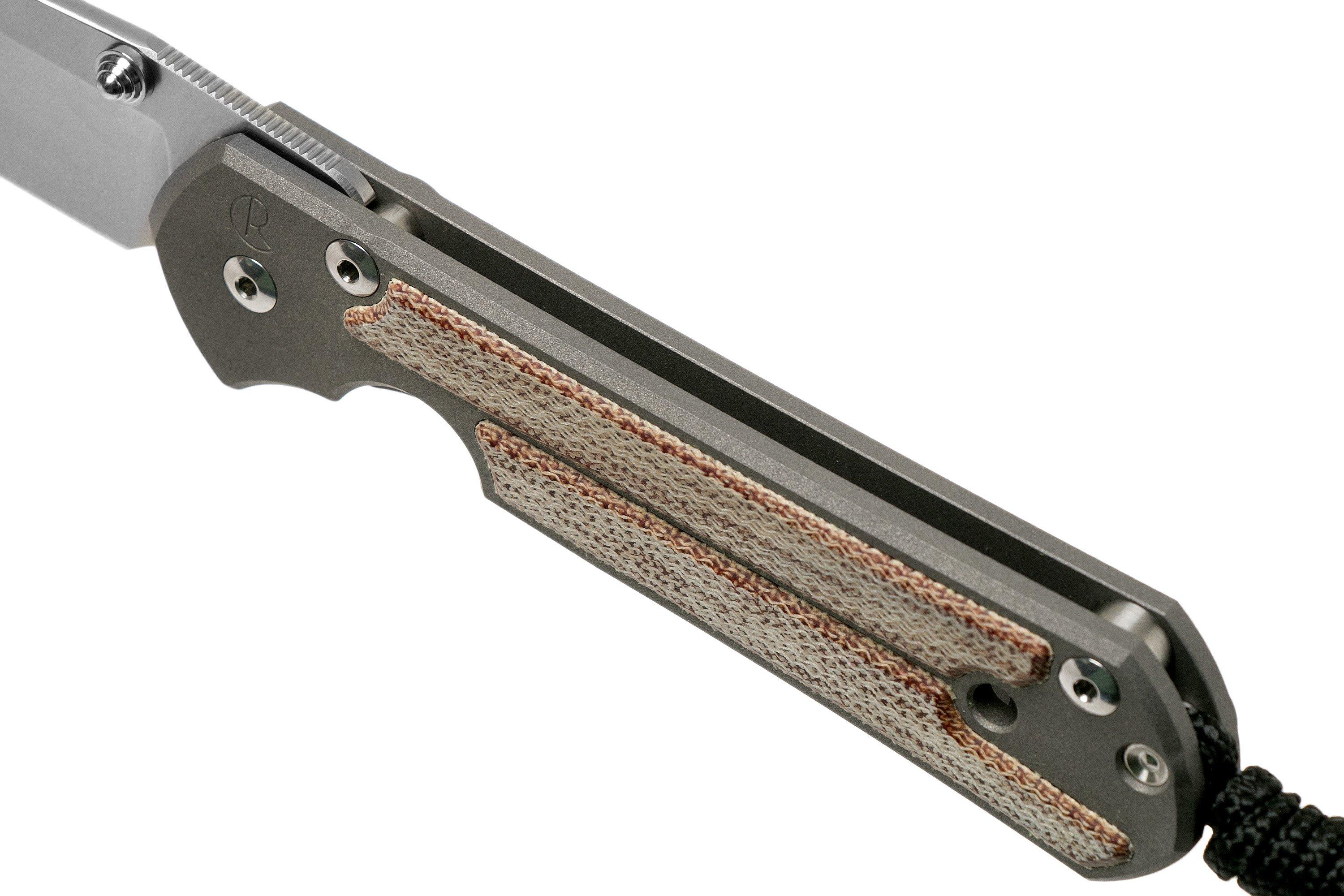 Chris Reeve Large Sebenza 21 Inlay Micarta Canvas Natural Tanto ...