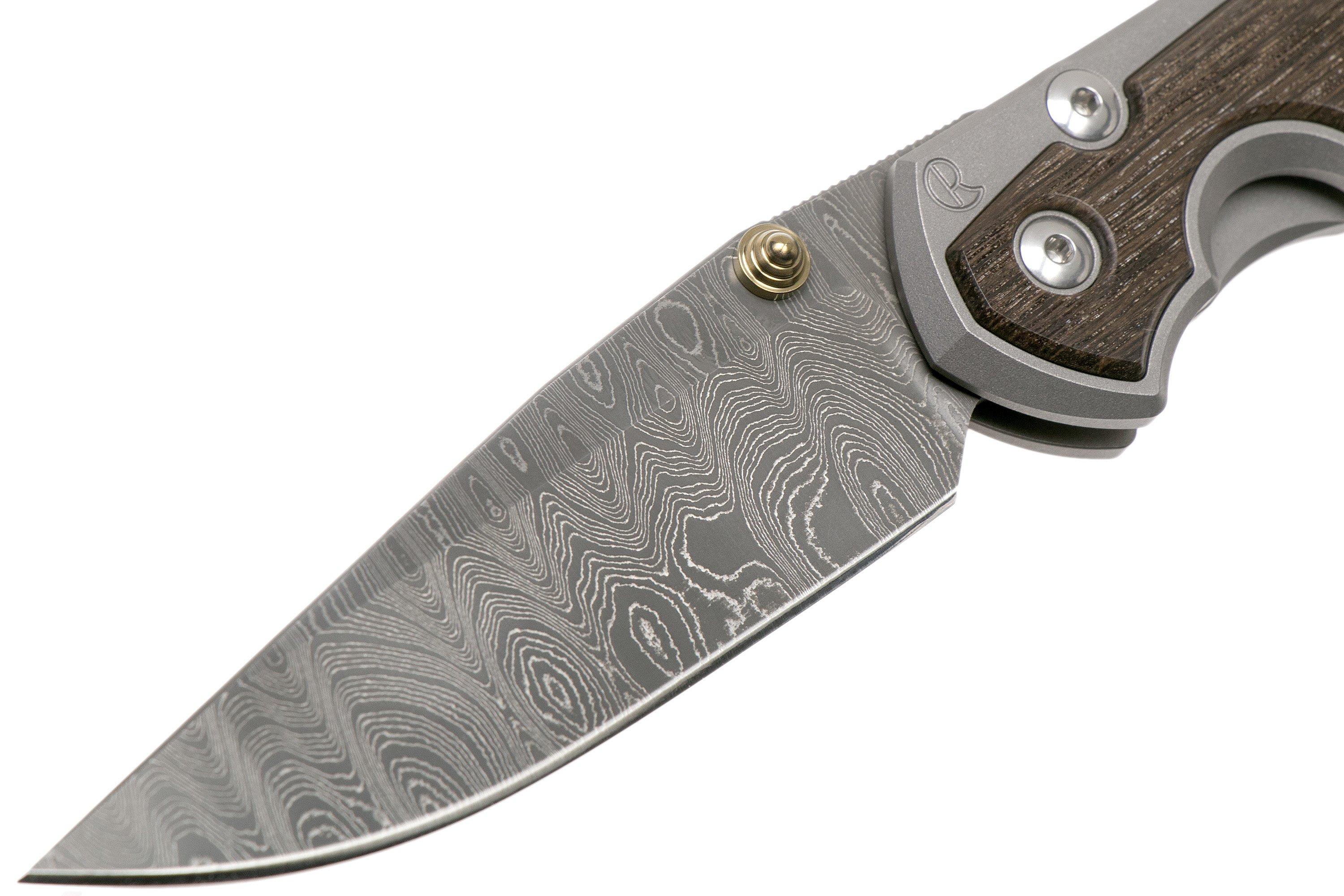 Chris Reeve Sebenza 31 Large Bog Oak, Ladder Damascus Drop CRL31-1104 ...