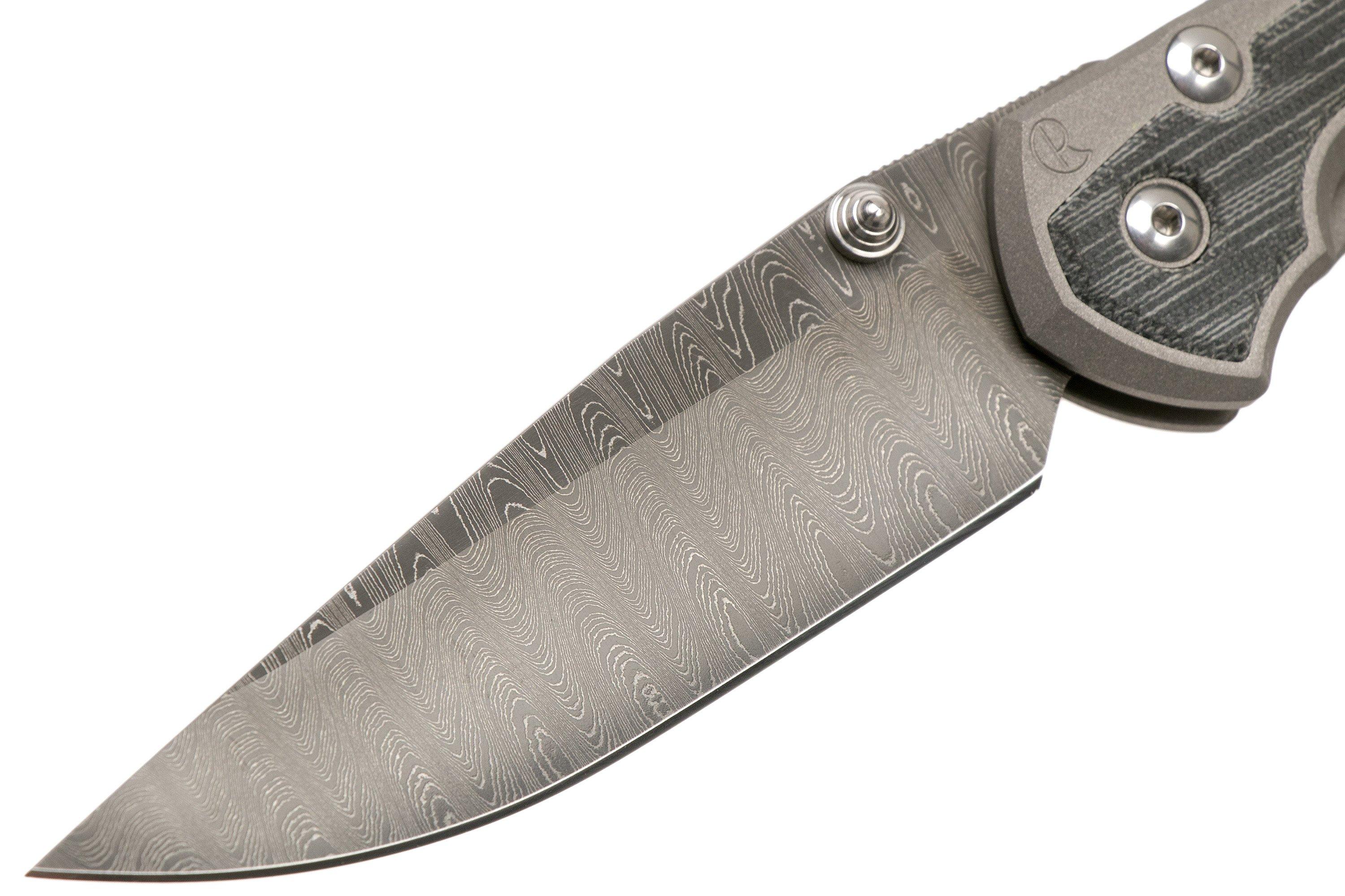 Chris Reeve Sebenza 31 Large Black Micarta inlay Ladder Damascus L31 ...