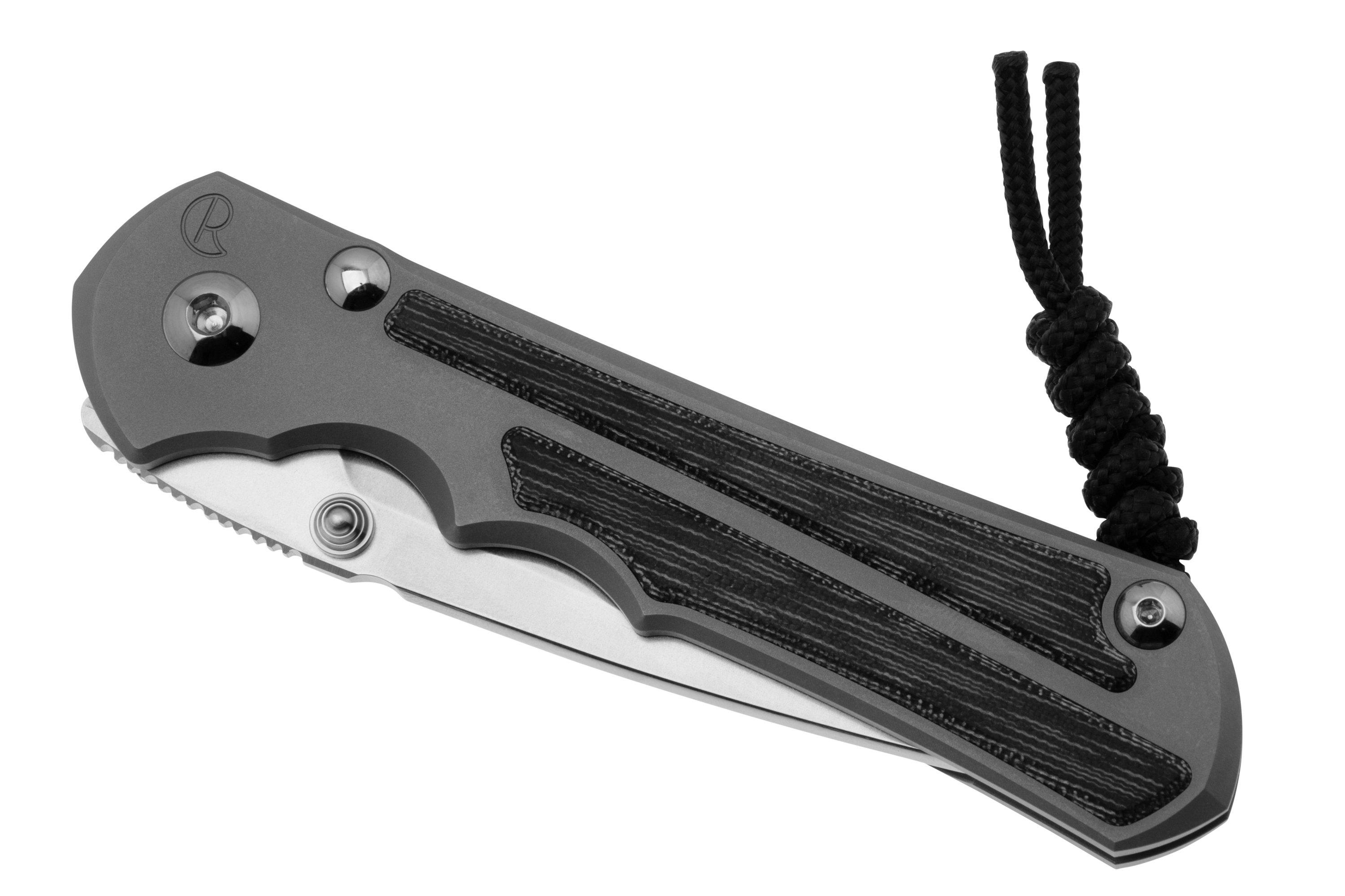 Chris Reeve Inkosi Large Lin 1116 Glass Blasted Inlay Micarta Black Drop Point Pocket Knife
