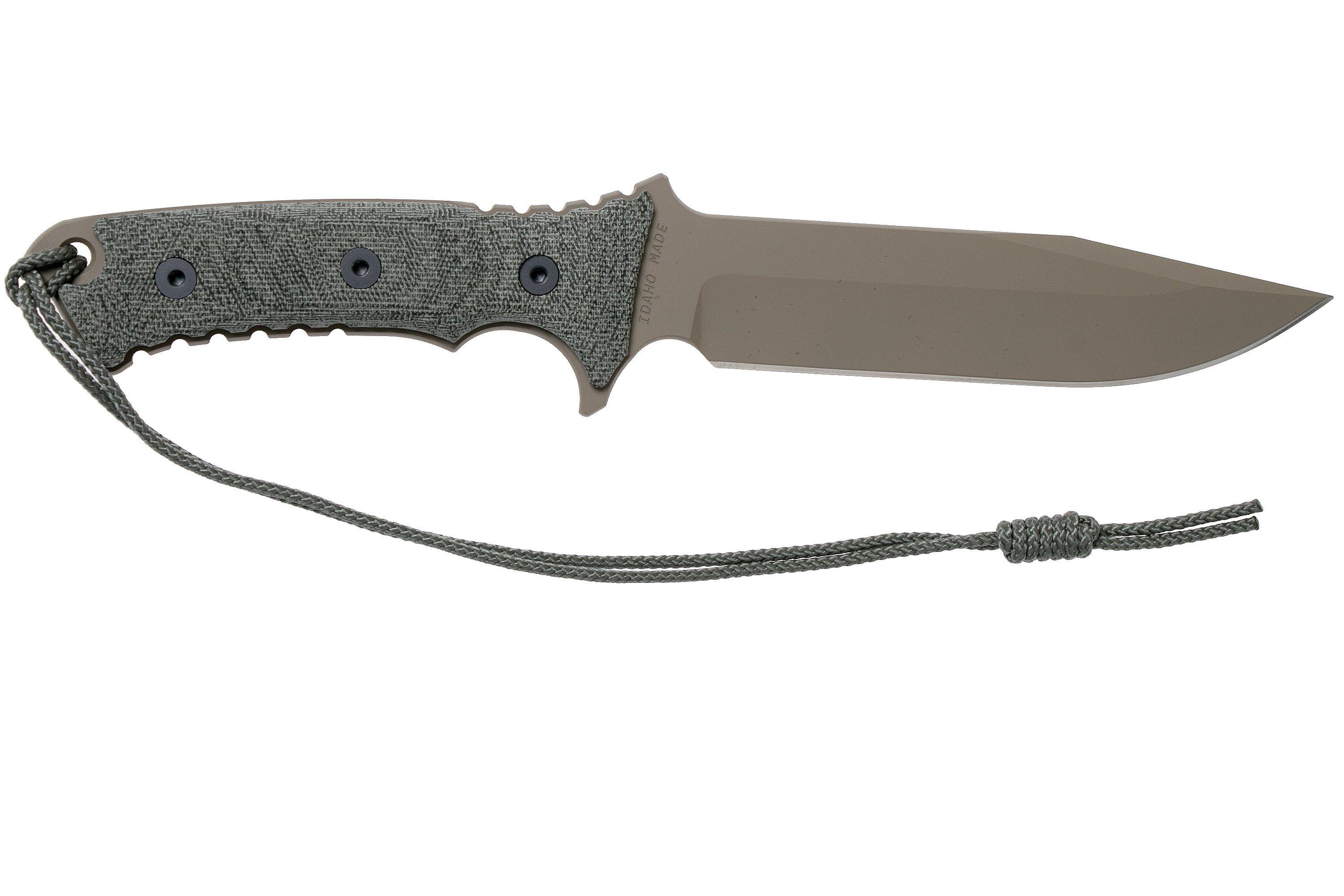 Chris Reeve Pacific Flat Dark Earth PAC-1004 survival knife, plain edge ...