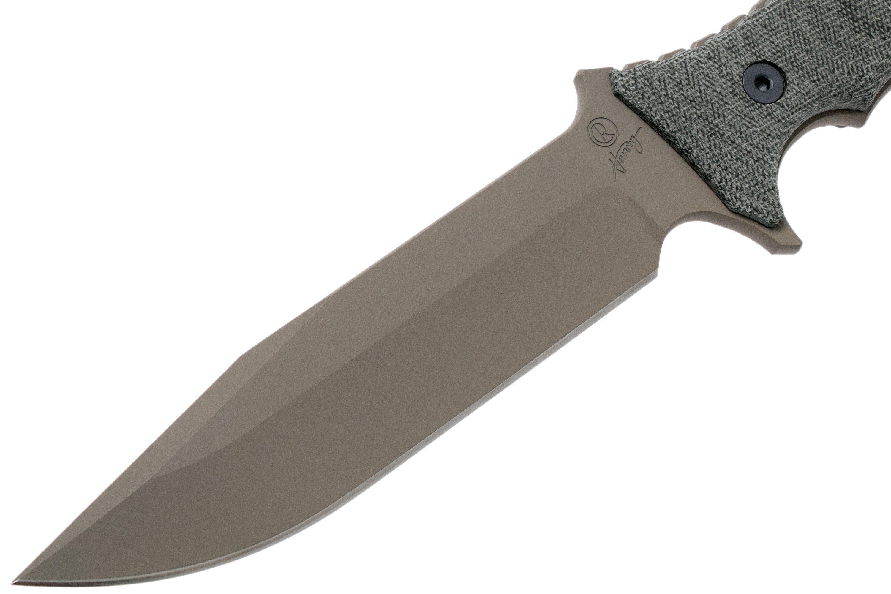 Chris Reeve Pacific Flat Dark Earth PAC-1004 survival knife, plain edge ...