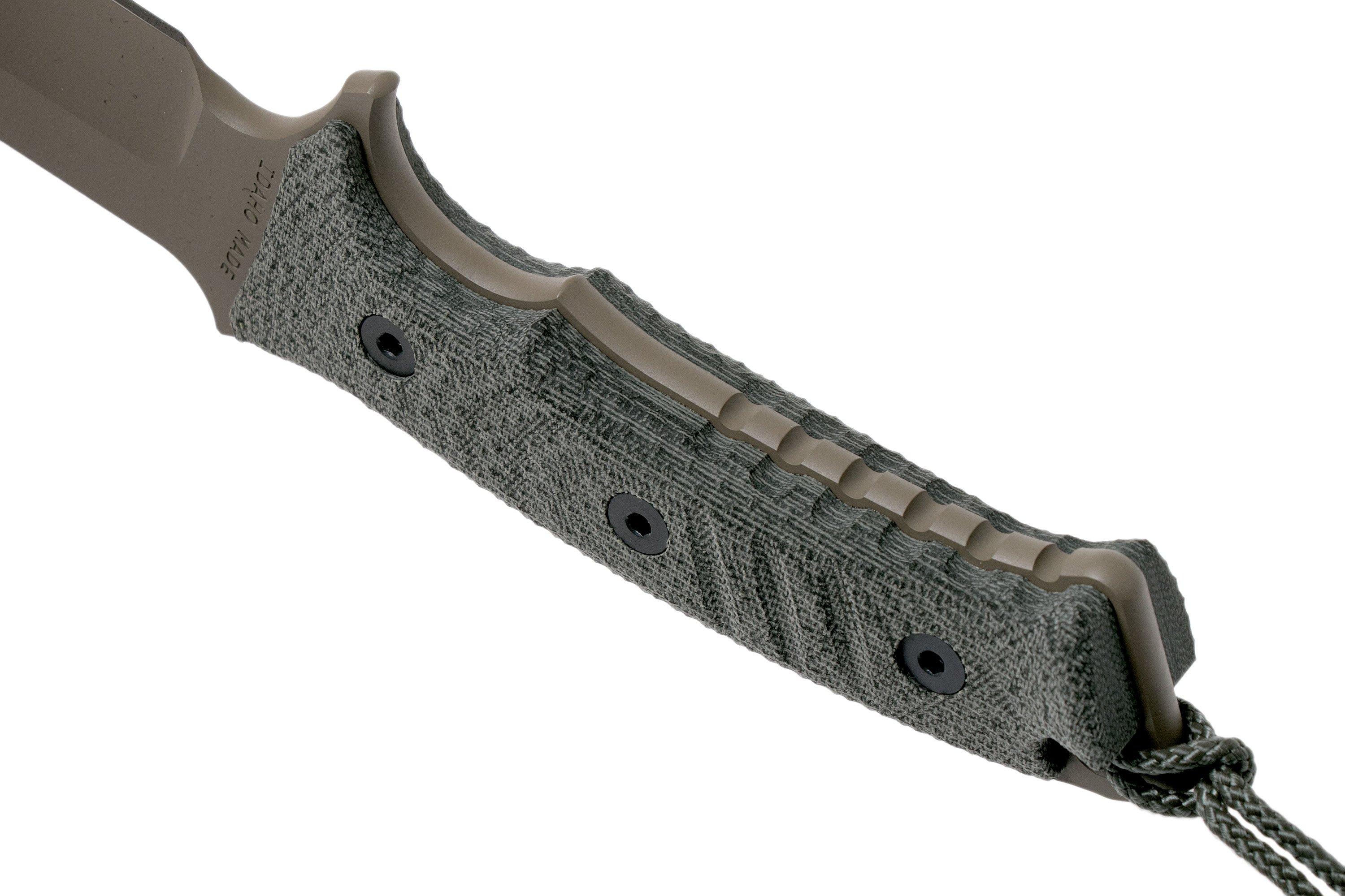 Chris Reeve Pacific Flat Dark Earth PAC-1004 survival knife, plain edge ...