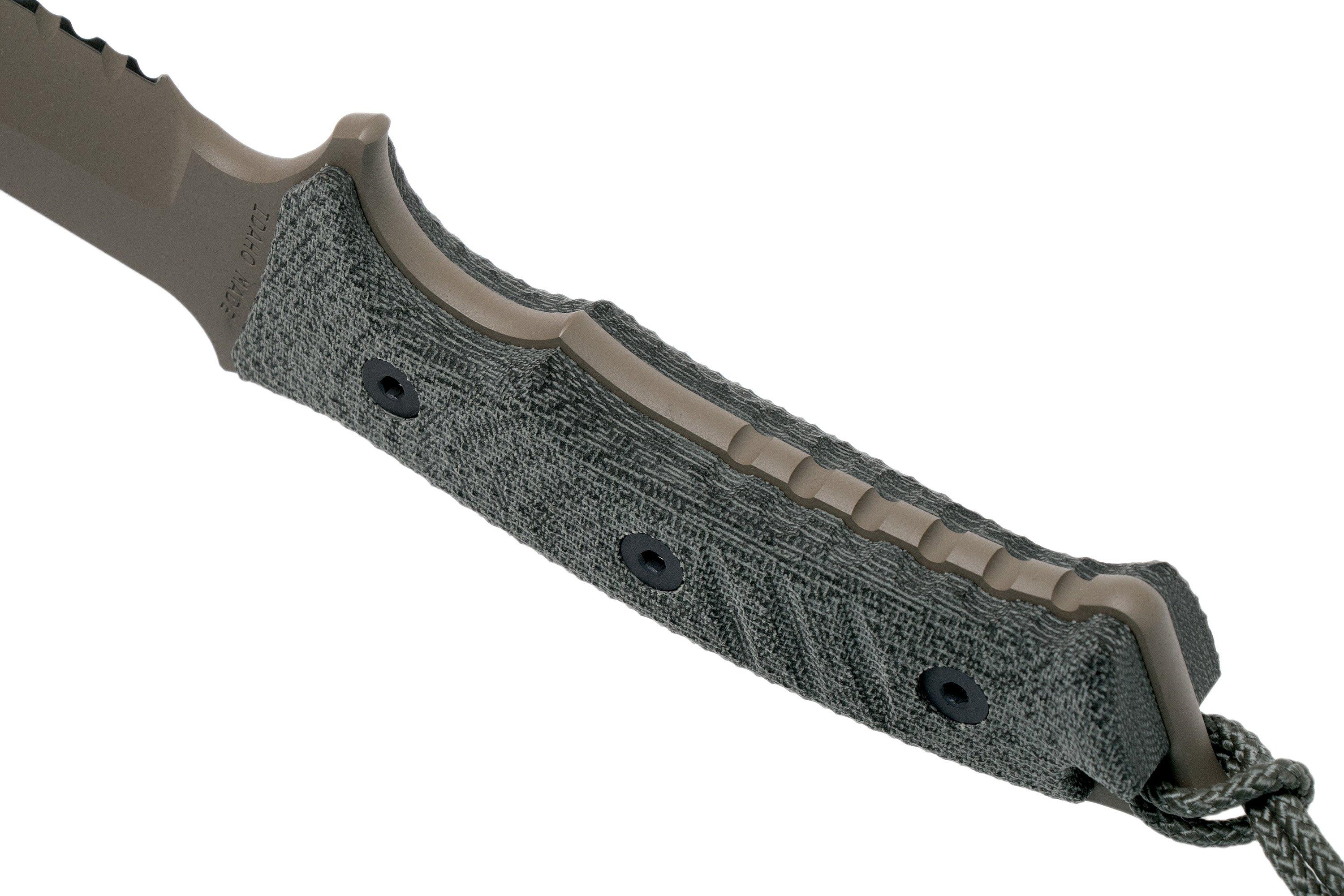 Chris Reeve Pacific Flat Dark Earth PAC-1005 survivalmes, serrated ...