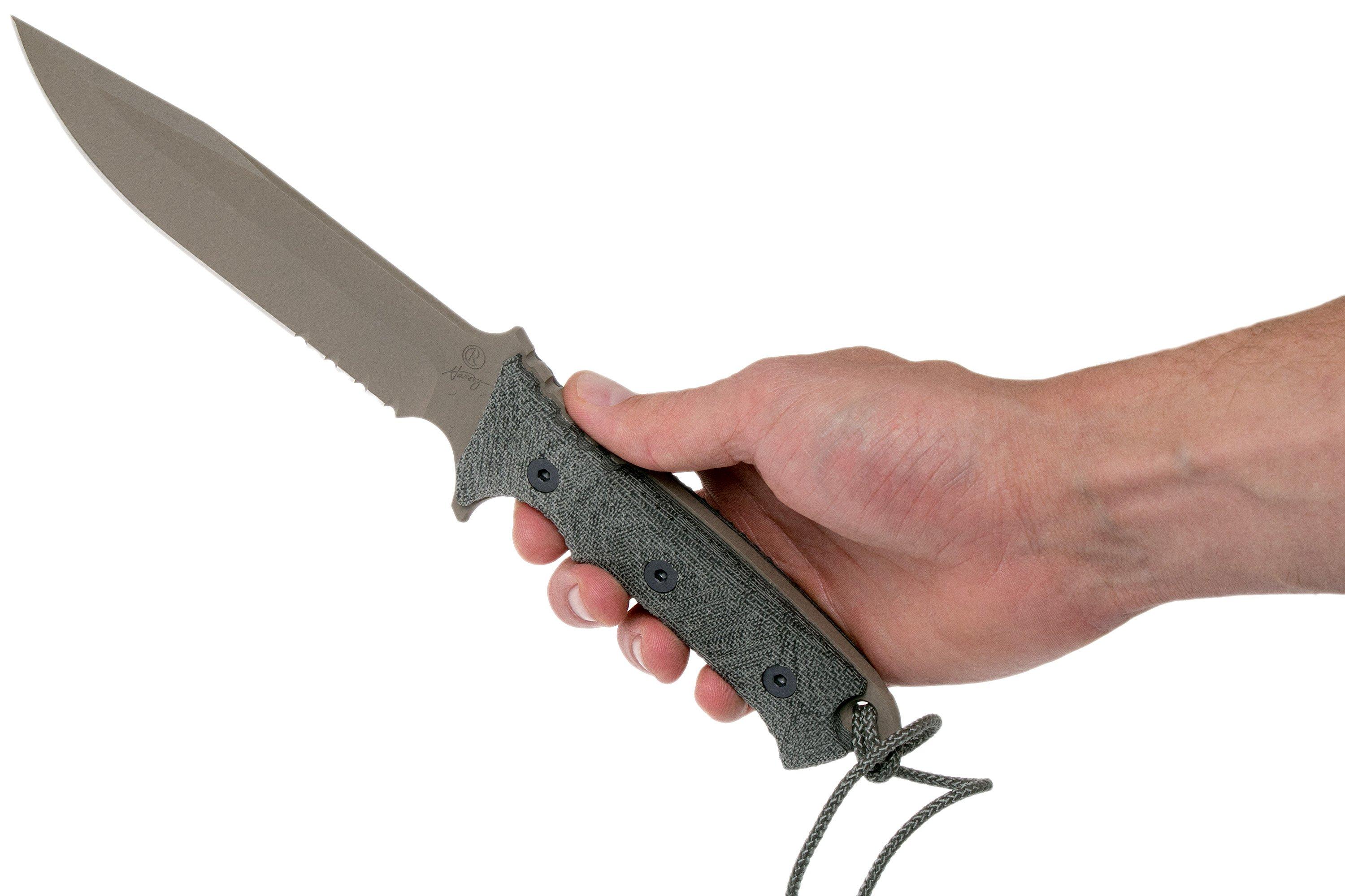 Chris Reeve Pacific Flat Dark Earth PAC-1005 survivalmes, serrated ...