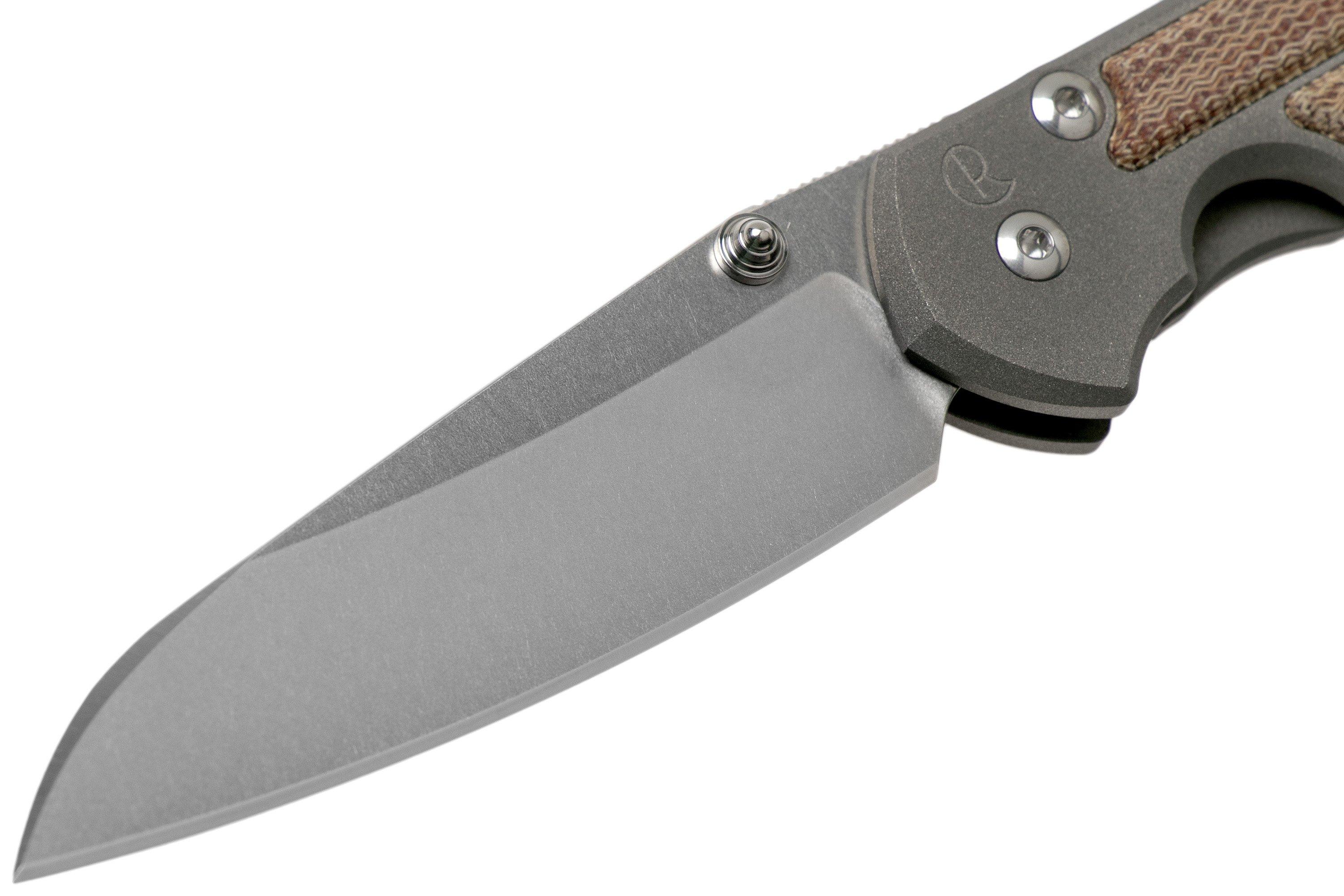 Chris Reeve Small Sebenza 21 Inlay Micarta Canvas Natural Insingo ...