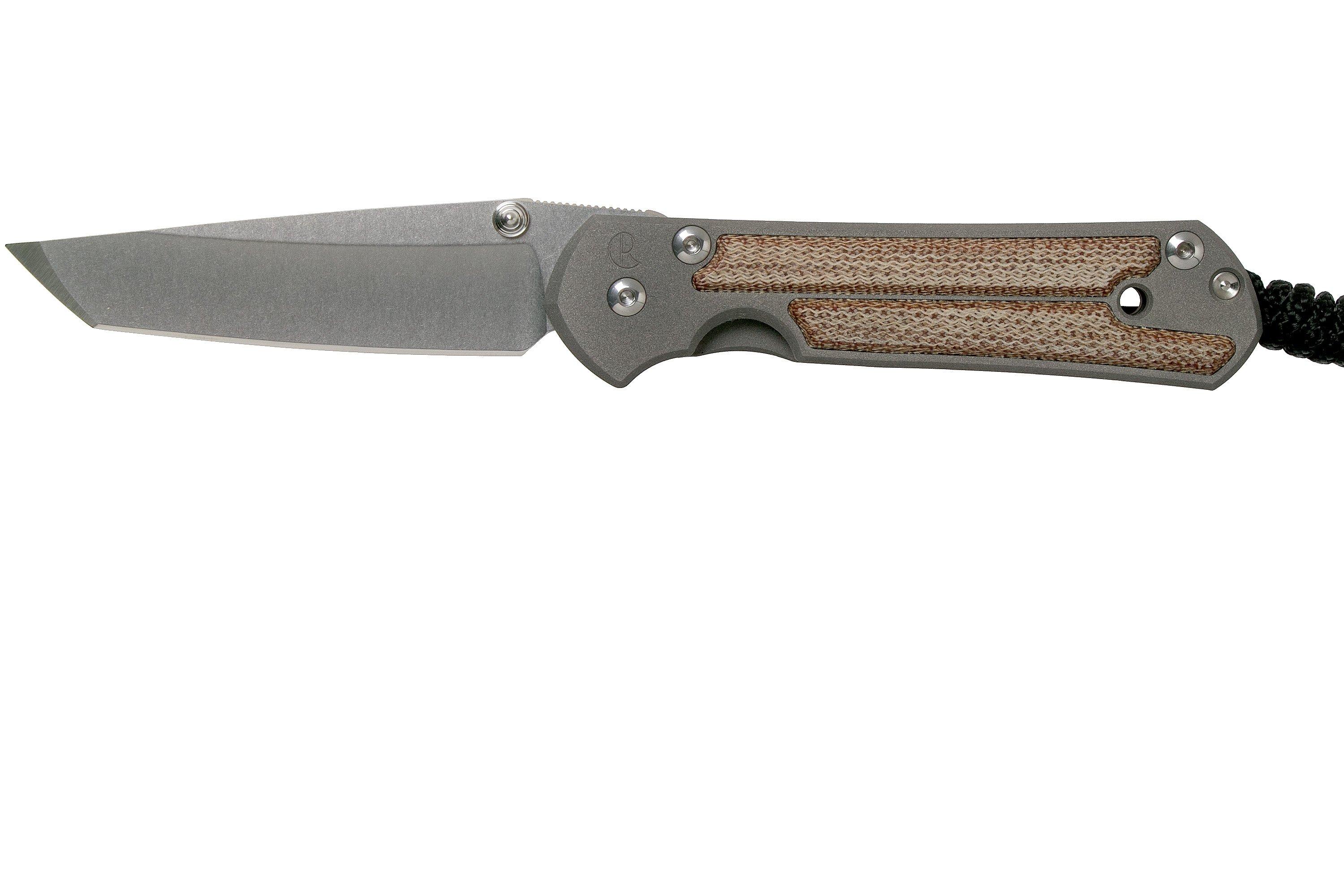 Chris Reeve Small Sebenza 21 Inlay Micarta Canvas Natural Tanto ...