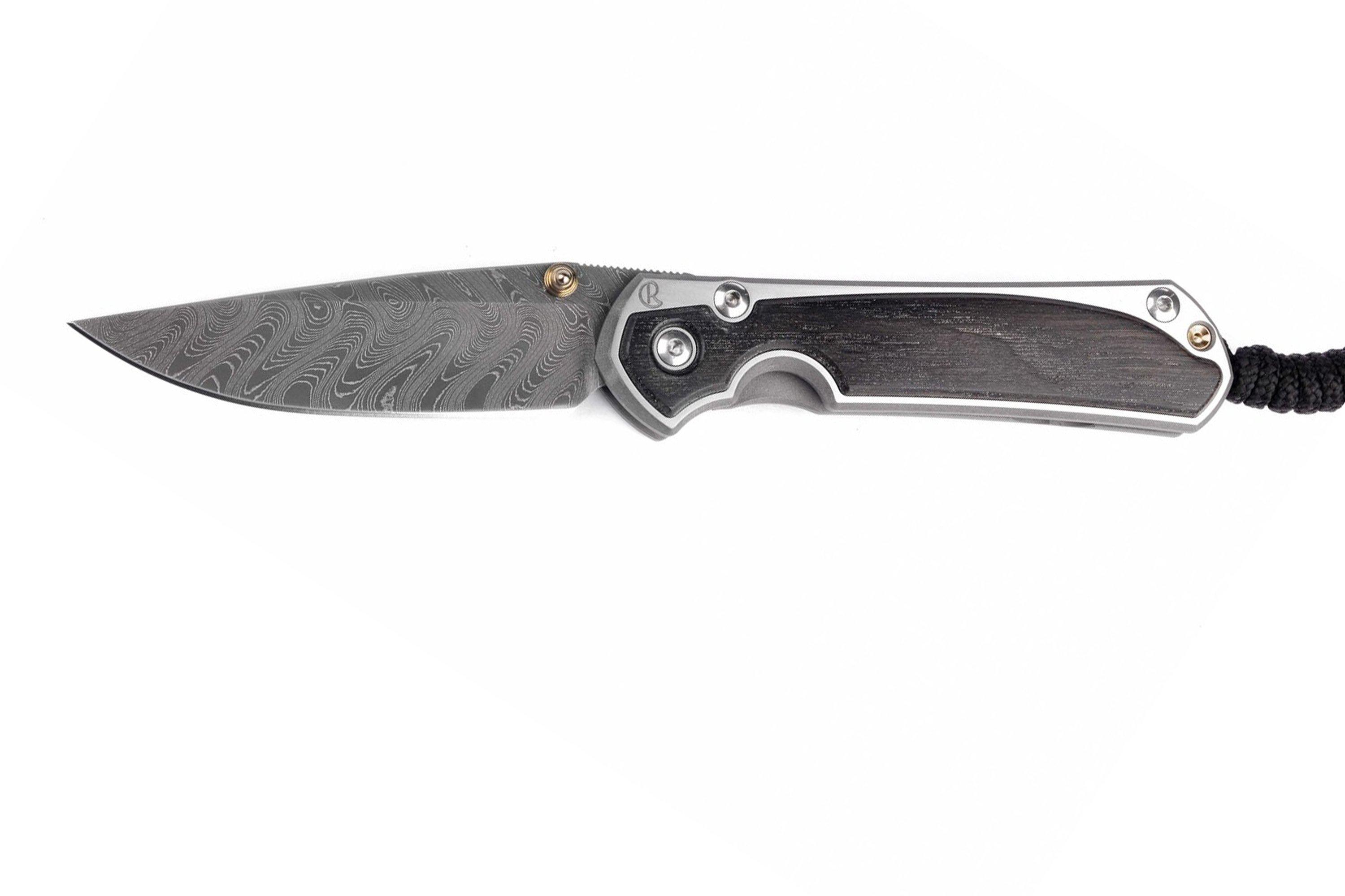 Chris Reeve Small Sebenza 31 Inlay Bog Oak Damascus Boomerang Drop ...