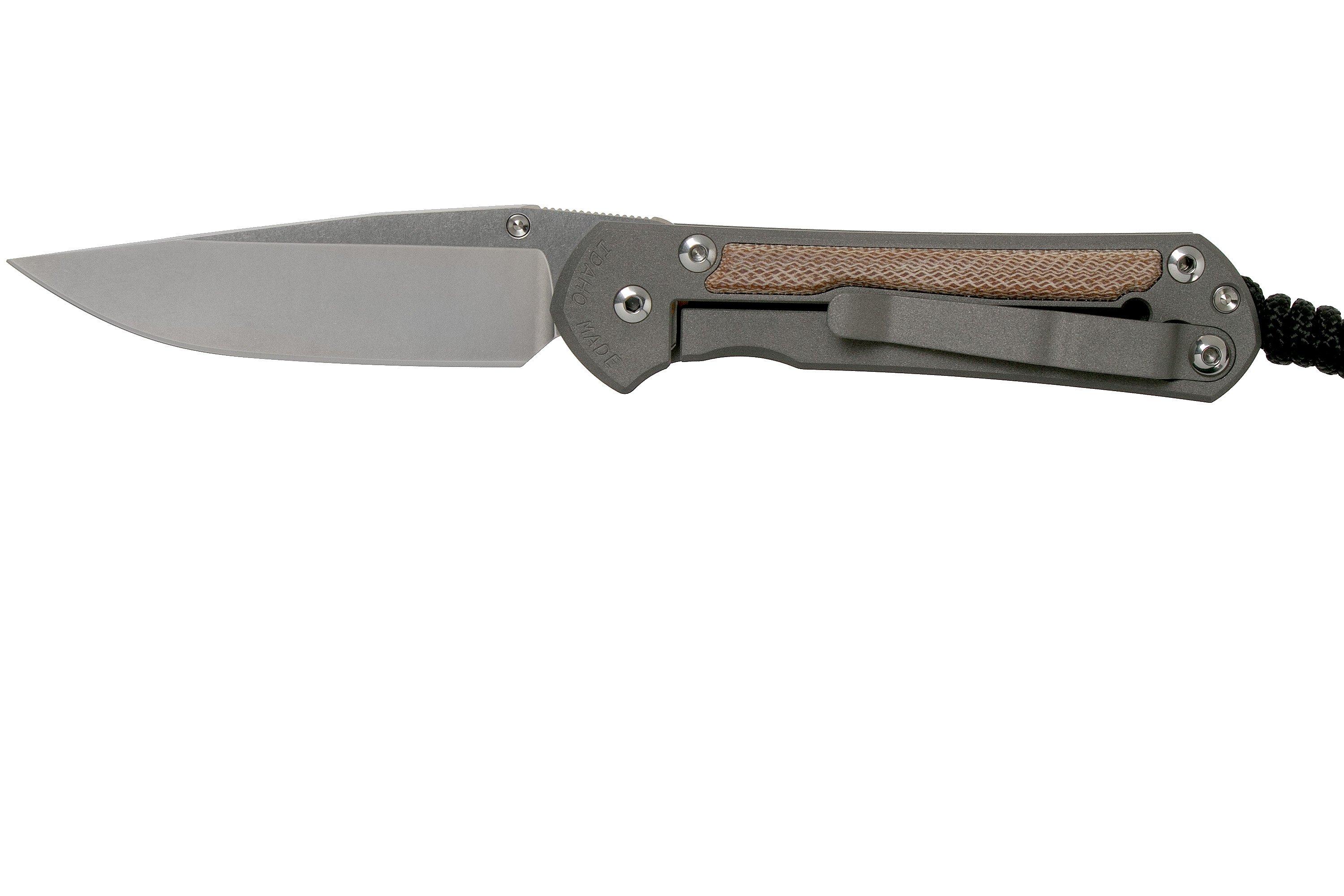 Chris Reeve Sebenza 31 Small Natural Micarta inlay S31-1213 left-handed ...