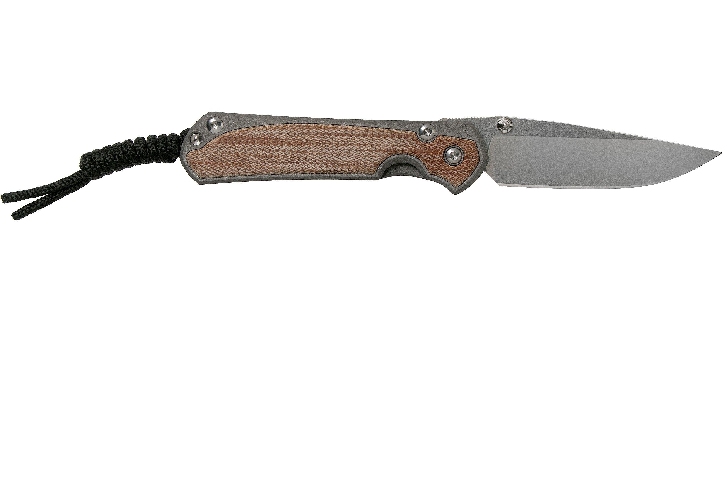 Chris Reeve Sebenza 31 Small Natural Micarta inlay S31-1213 left-handed ...