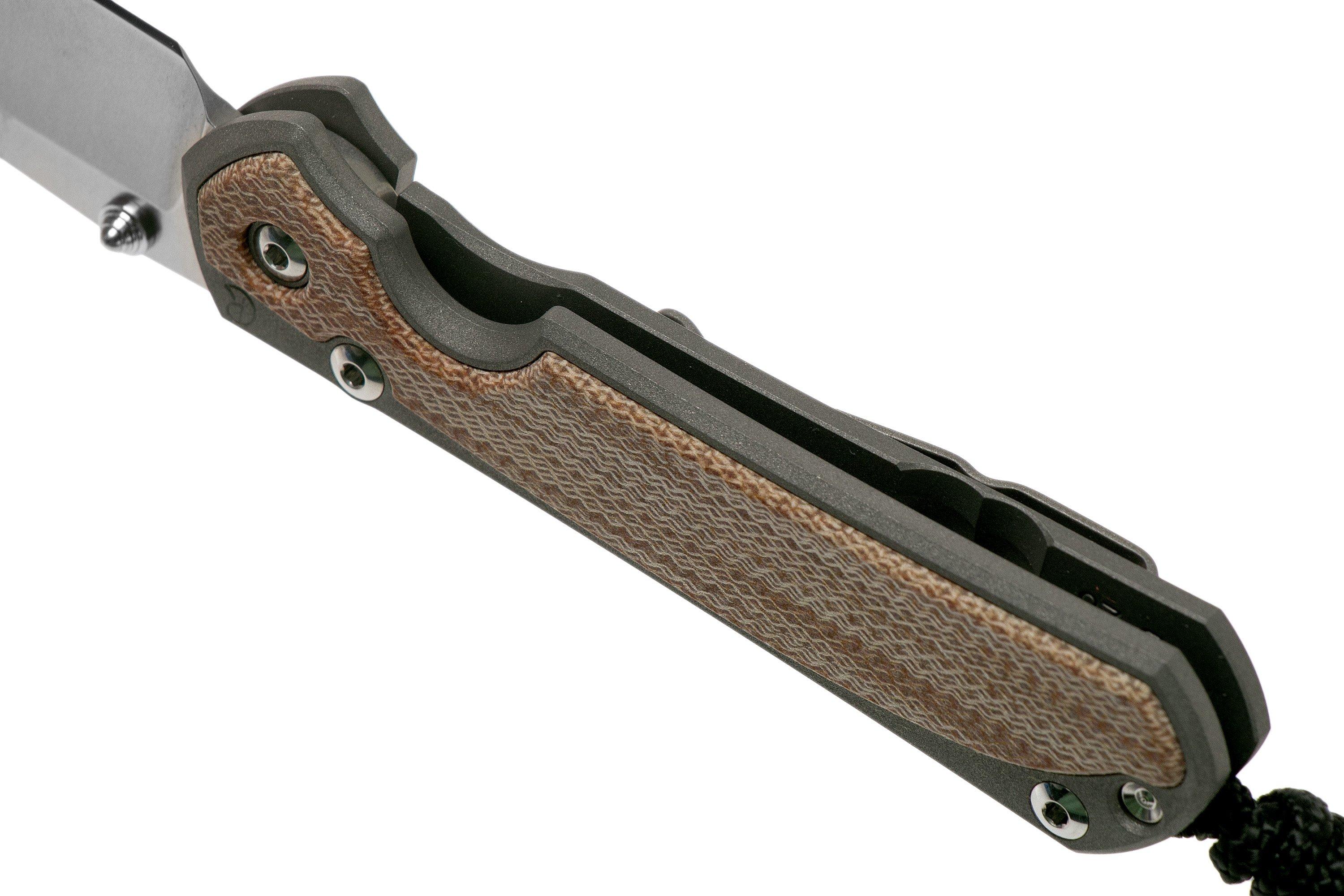 Chris Reeve Sebenza 31 Small Natural Micarta inlay S31-1213 left-handed ...