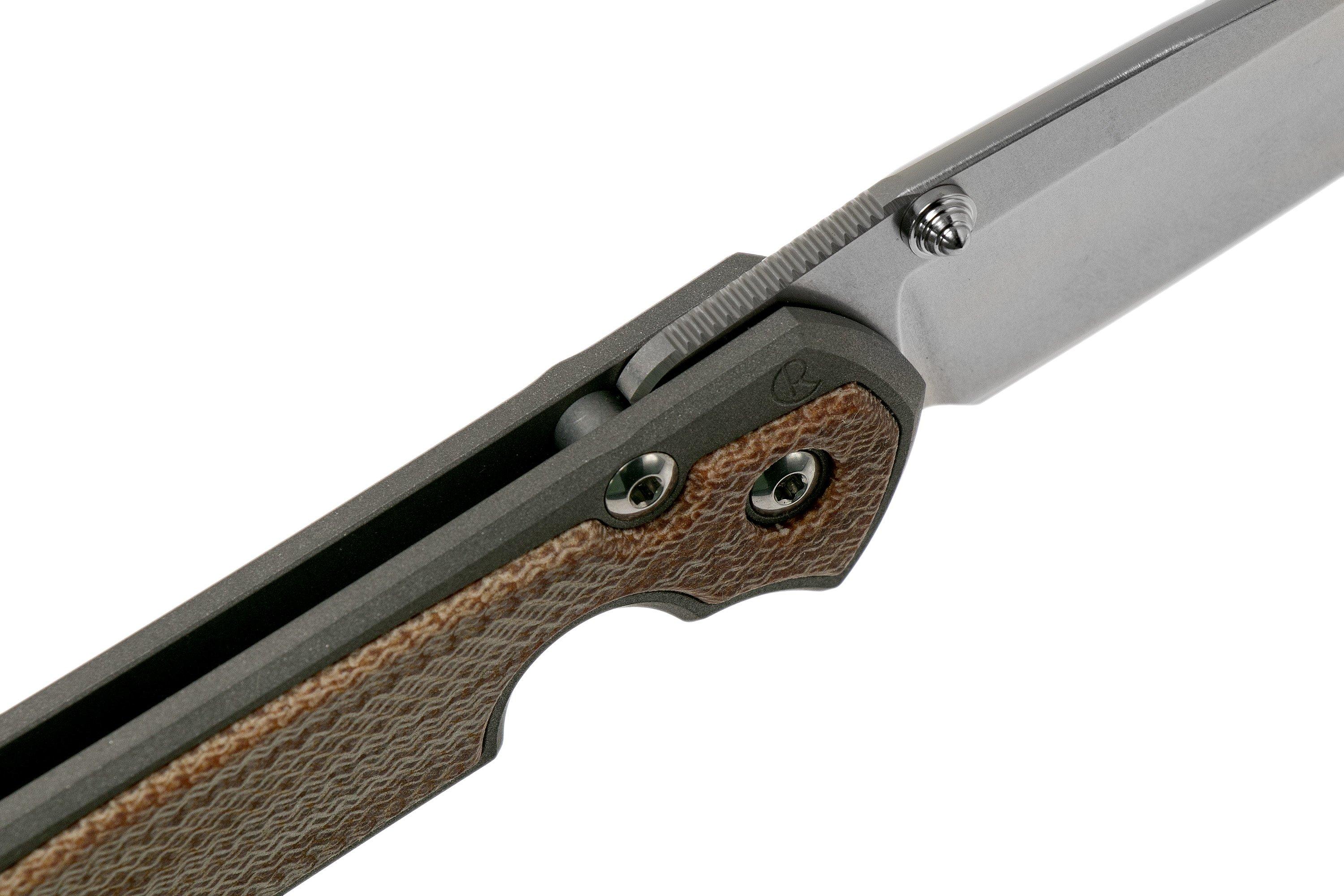 Chris Reeve Sebenza 31 Small Natural Micarta inlay S31-1213 left-handed ...