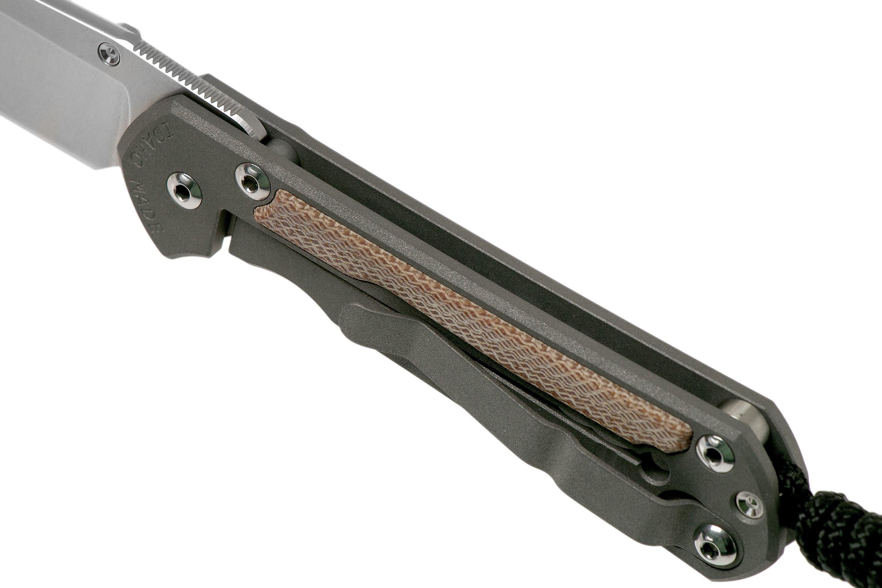 Chris Reeve Sebenza 31 Small Natural Micarta inlay S31-1213 left-handed ...