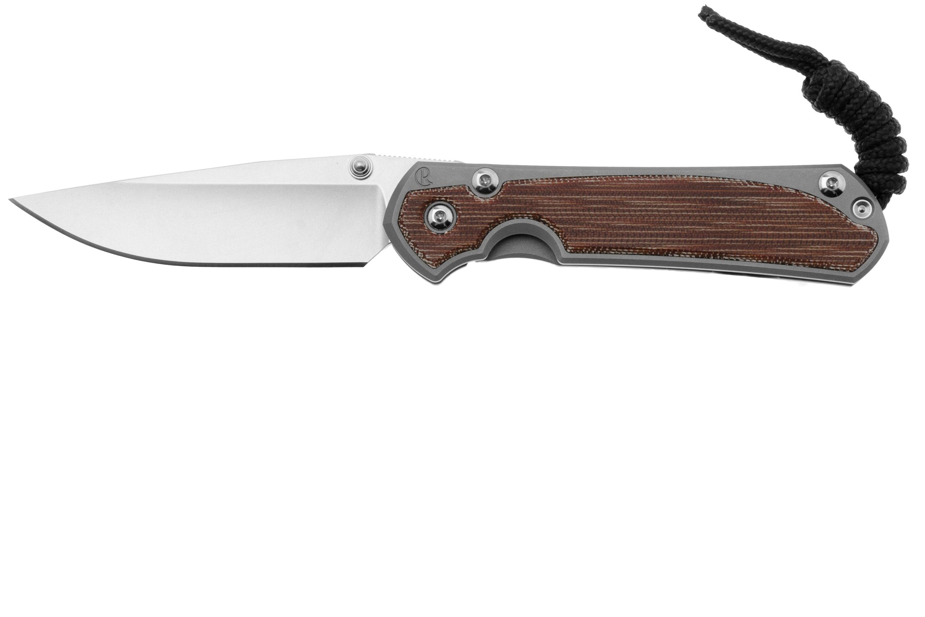 Chris Reeve Small Sebenza 31 Glass Blasted, Natural Canvas Micarta ...