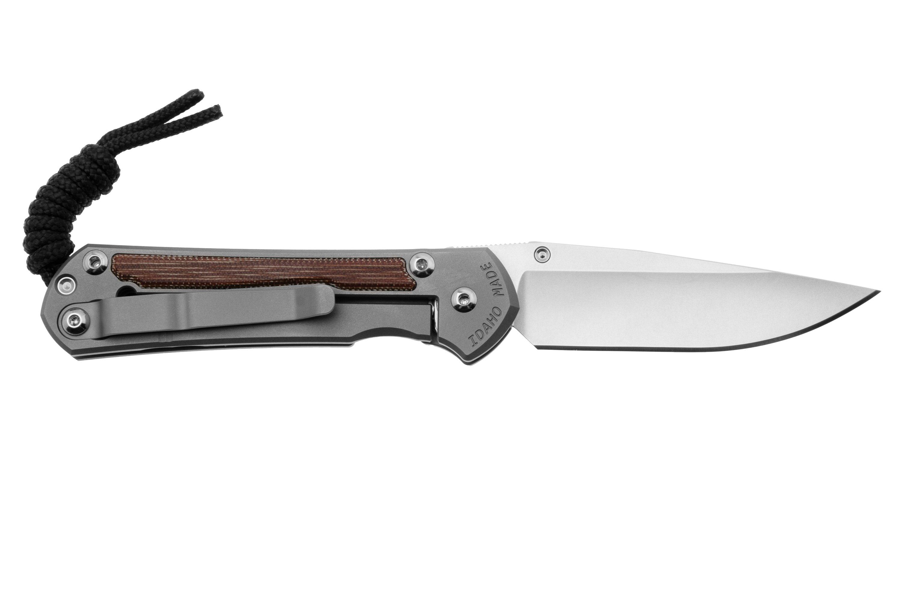 Chris Reeve Small Sebenza 31 Glass Blasted, Natural Canvas Micarta ...