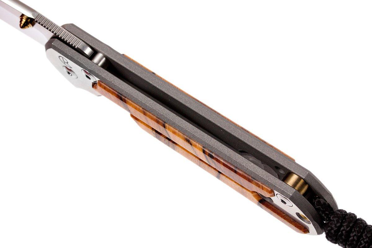 Chris Reeve Small Sebenza 21 Spalted Beech inlay S21-1162 pocket knife ...