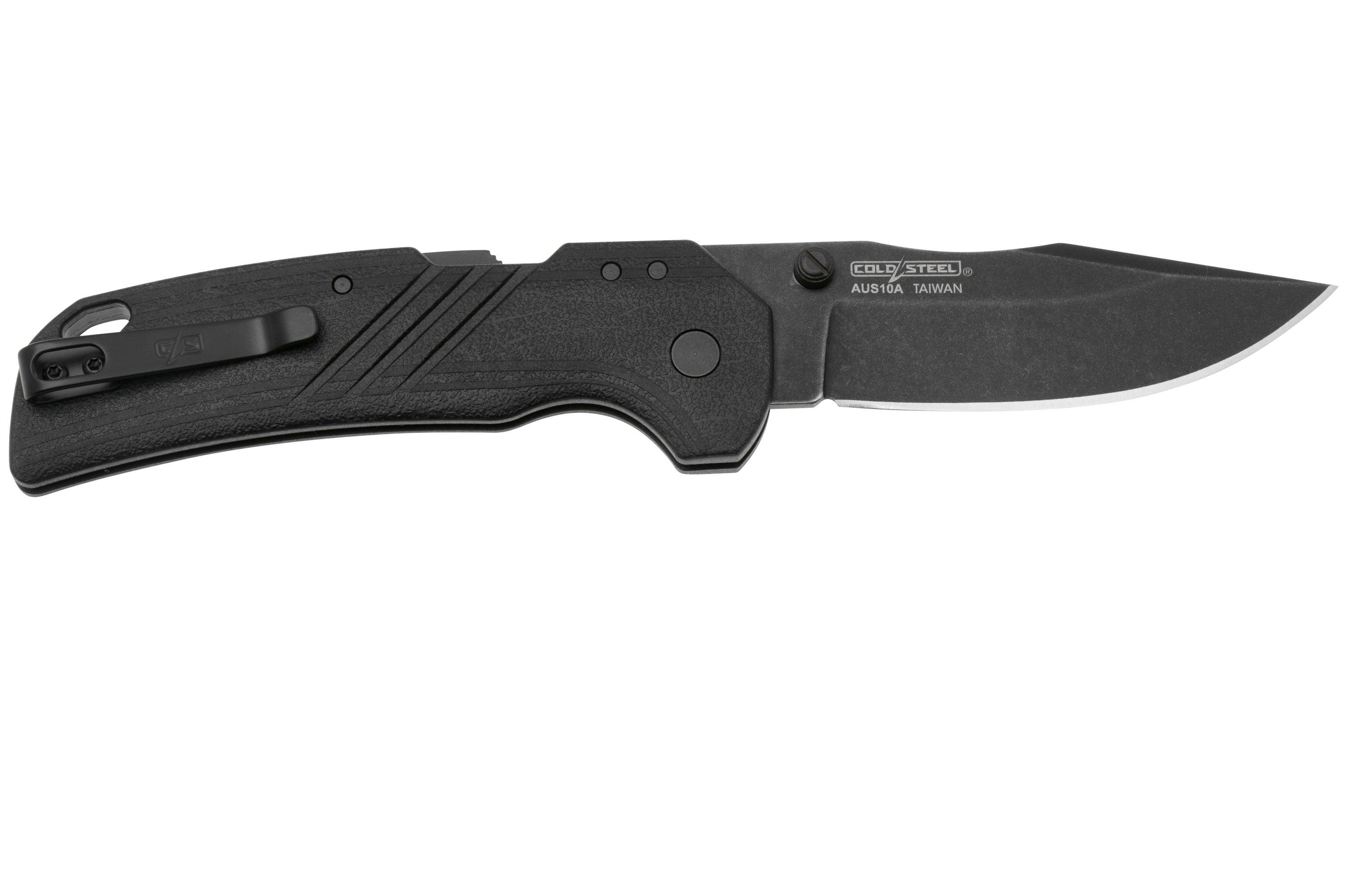 Cold Steel Engage Clip Point FL-30DPLC-10B Blackwashed AUS10A, Black ...