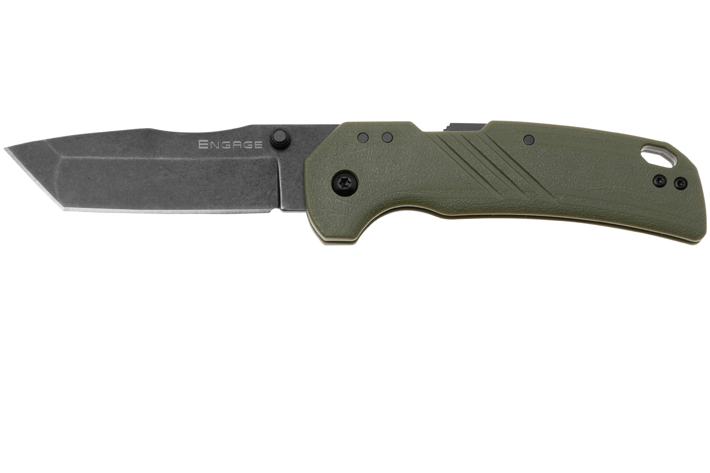 Cold Steel Engage Tanto FL-30DPLT-BG Blackwashed 4116SS, OD Green GFN ...