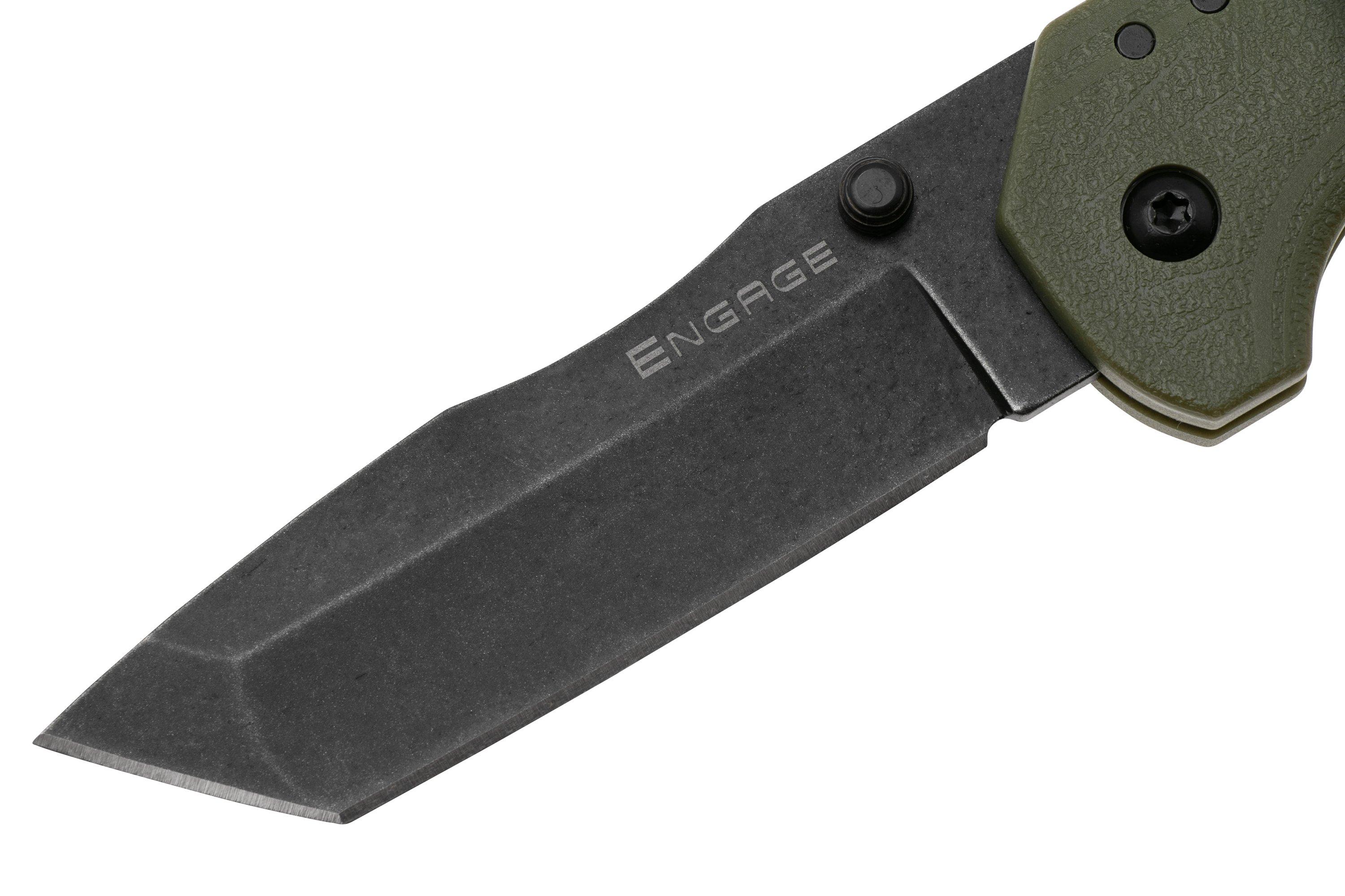 Cold Steel Engage Tanto FL-30DPLT-BG Blackwashed 4116SS, OD Green GFN ...