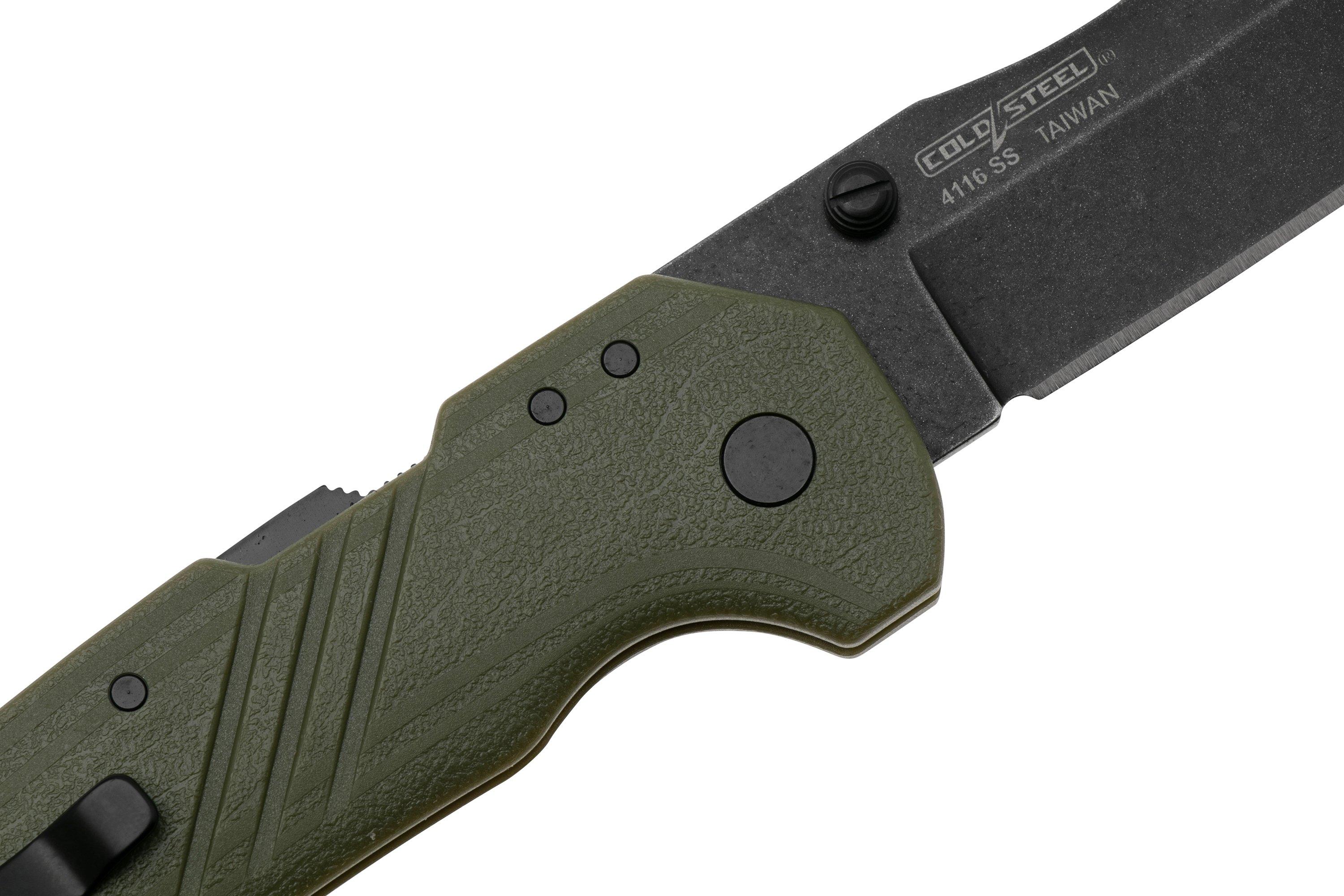Cold Steel Engage Tanto FL-30DPLT-BG Blackwashed 4116SS, OD Green GFN ...