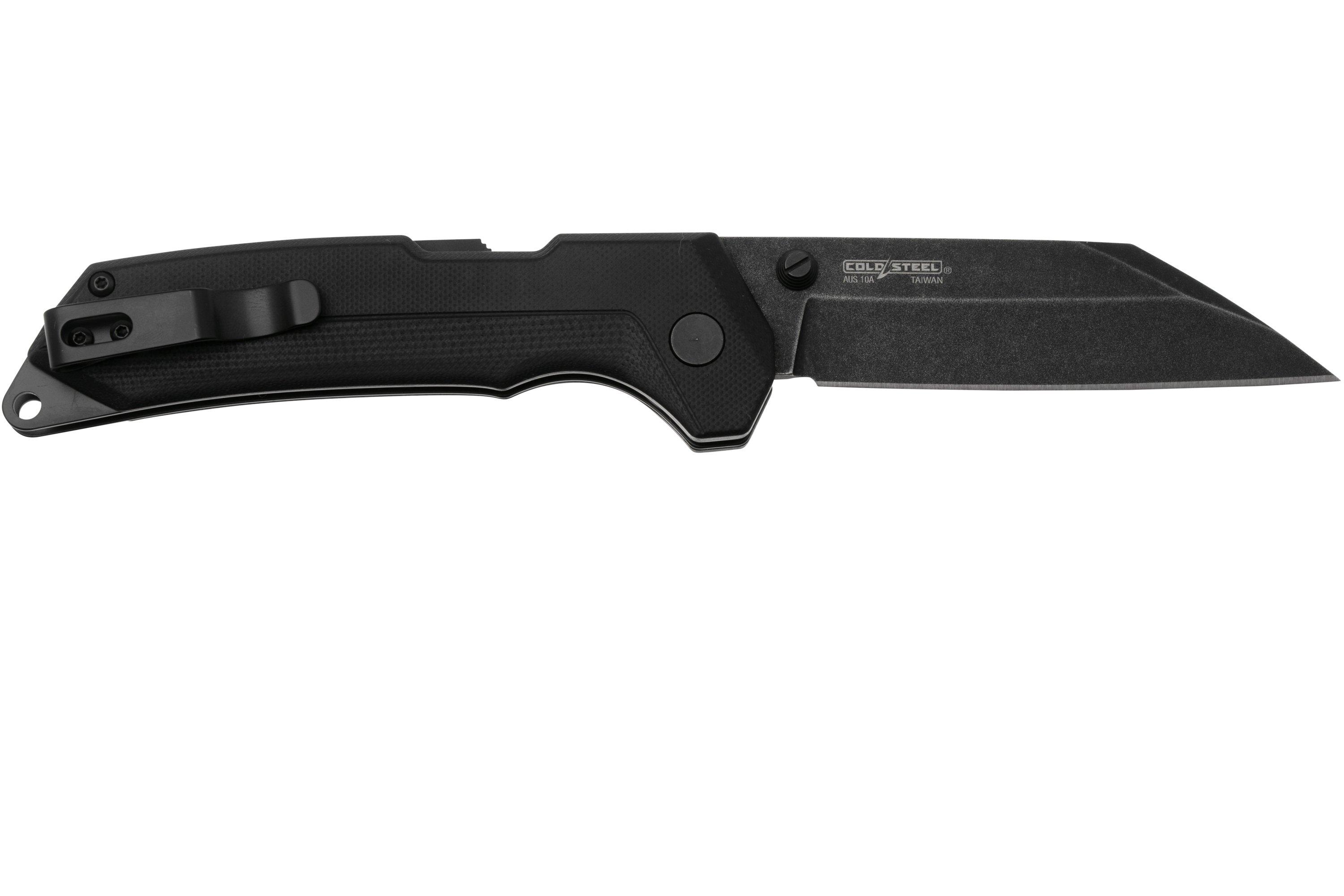 Cold Steel Karve FL-38VK Blackwashed AUS10A, Black G10, pocket knife ...