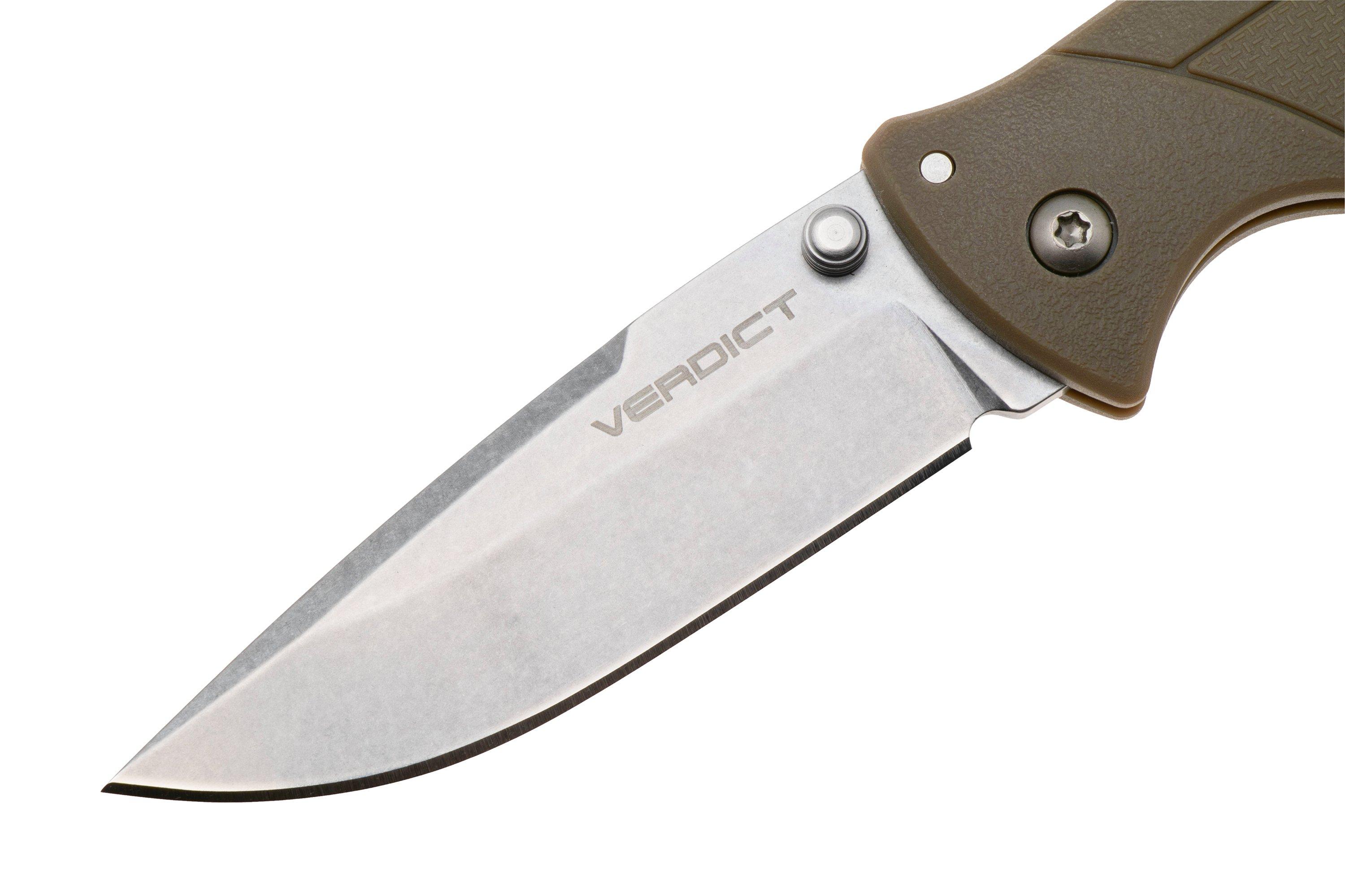 Cold Steel Verdict Spear Point FL-C3SPSSFD, Stonewashed 4116SS, Coyote ...