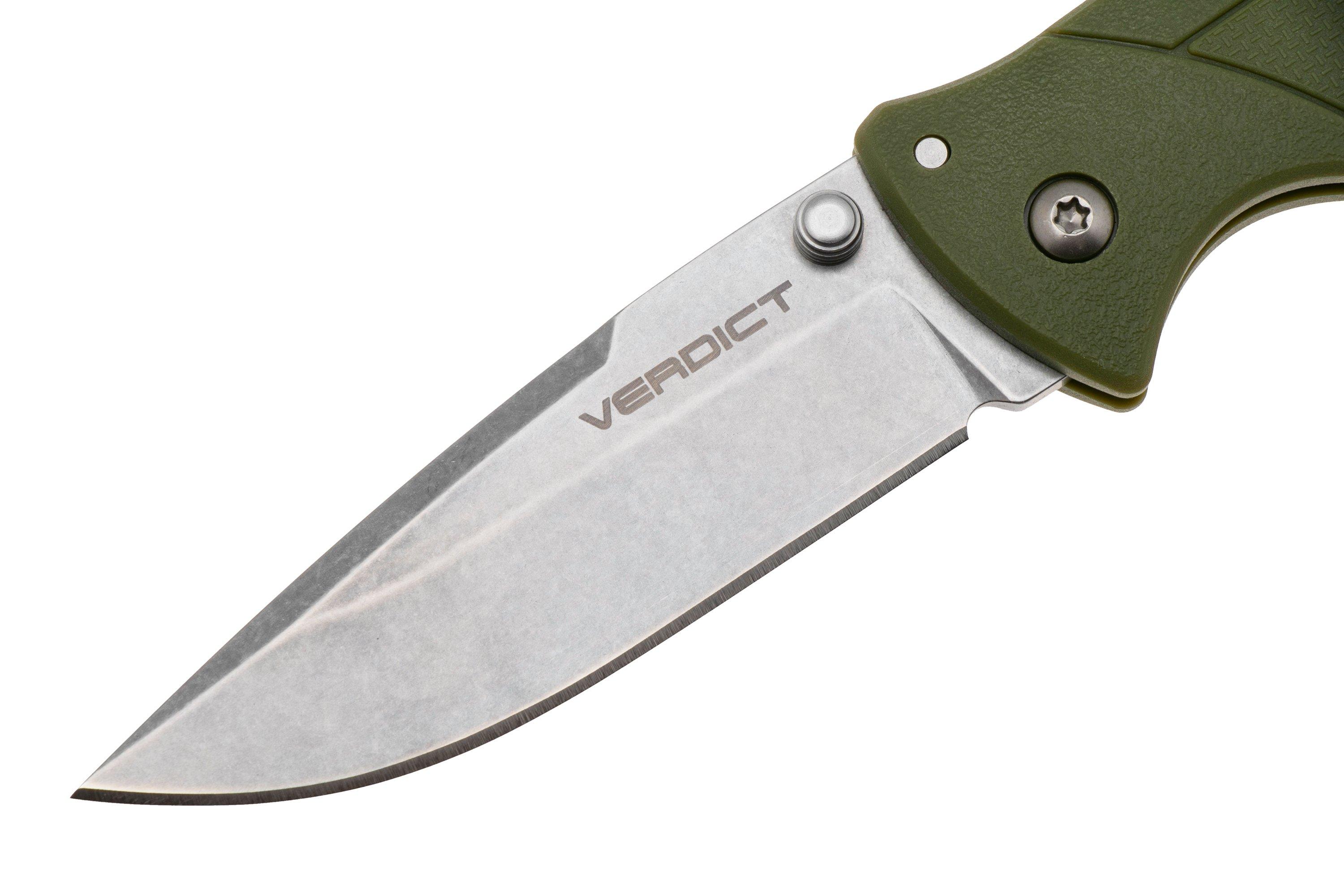 Cold Steel Verdict Spear Point FL-C3SPSSODG Stonewashed 4116SS, OD ...