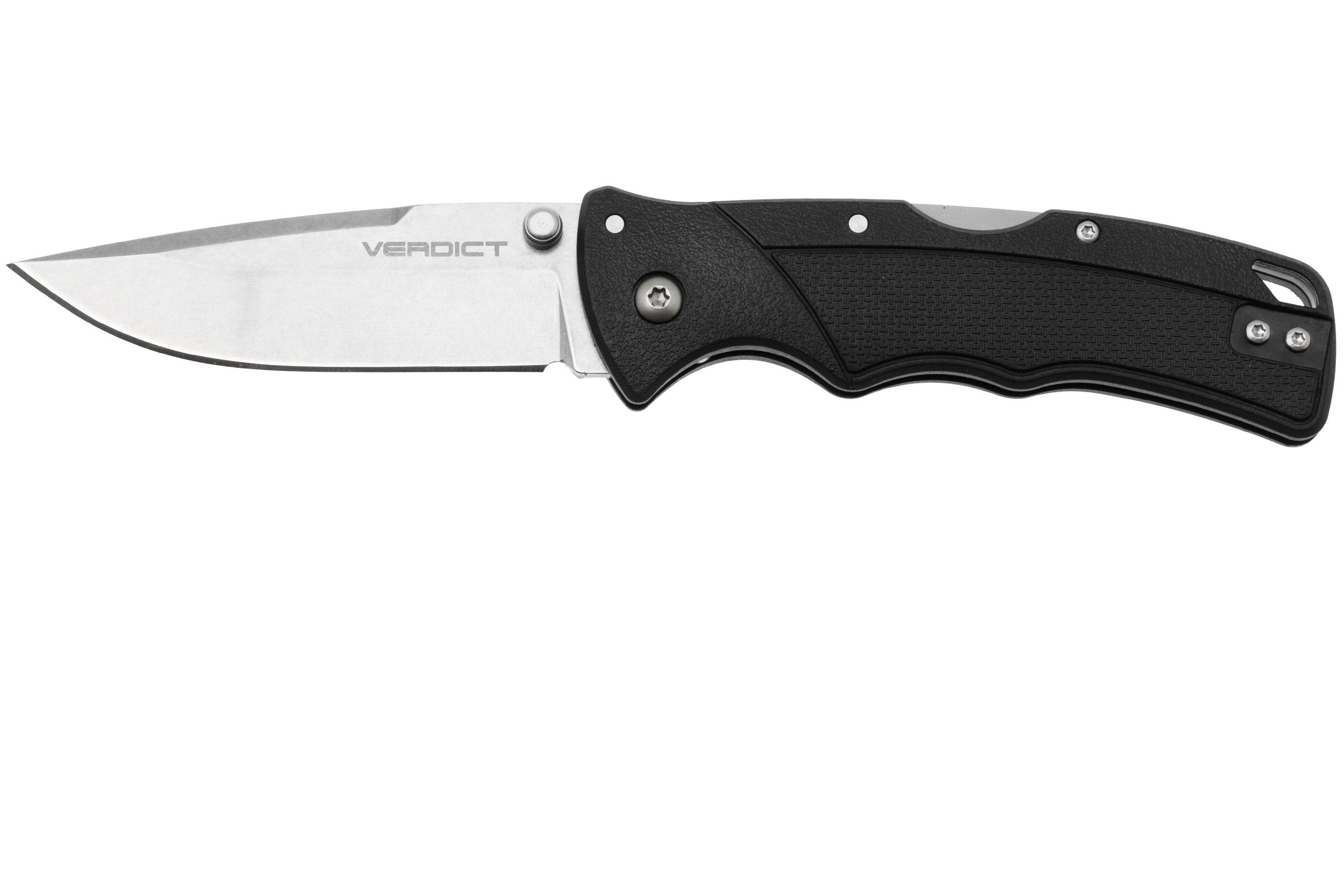 Cold Steel Verdict Spear Point FL-C3SPSS Stonewashed 4116SS, Black GFN ...