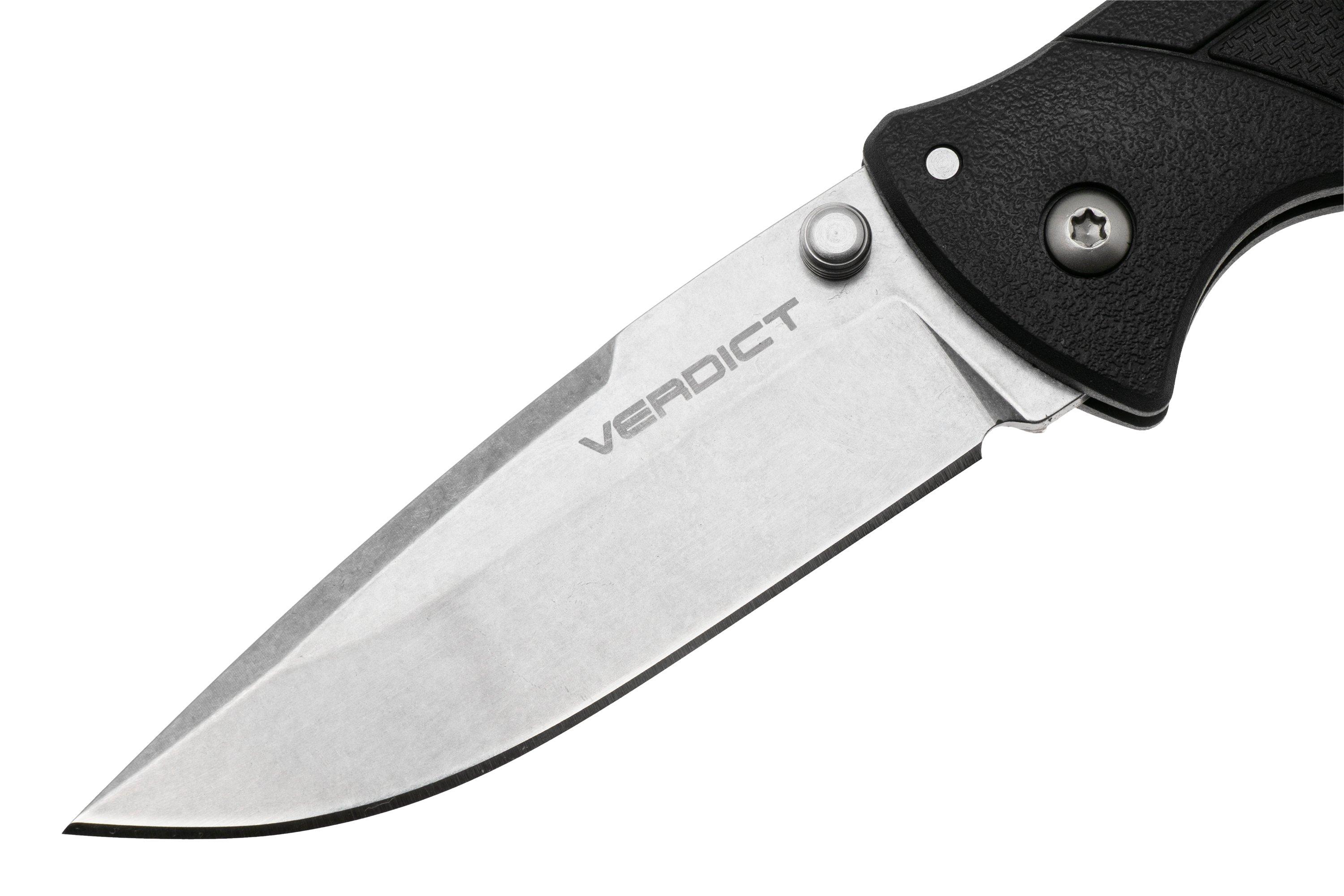 Cold Steel Verdict Spear Point FL-C3SPSS Stonewashed 4116SS, Black GFN ...