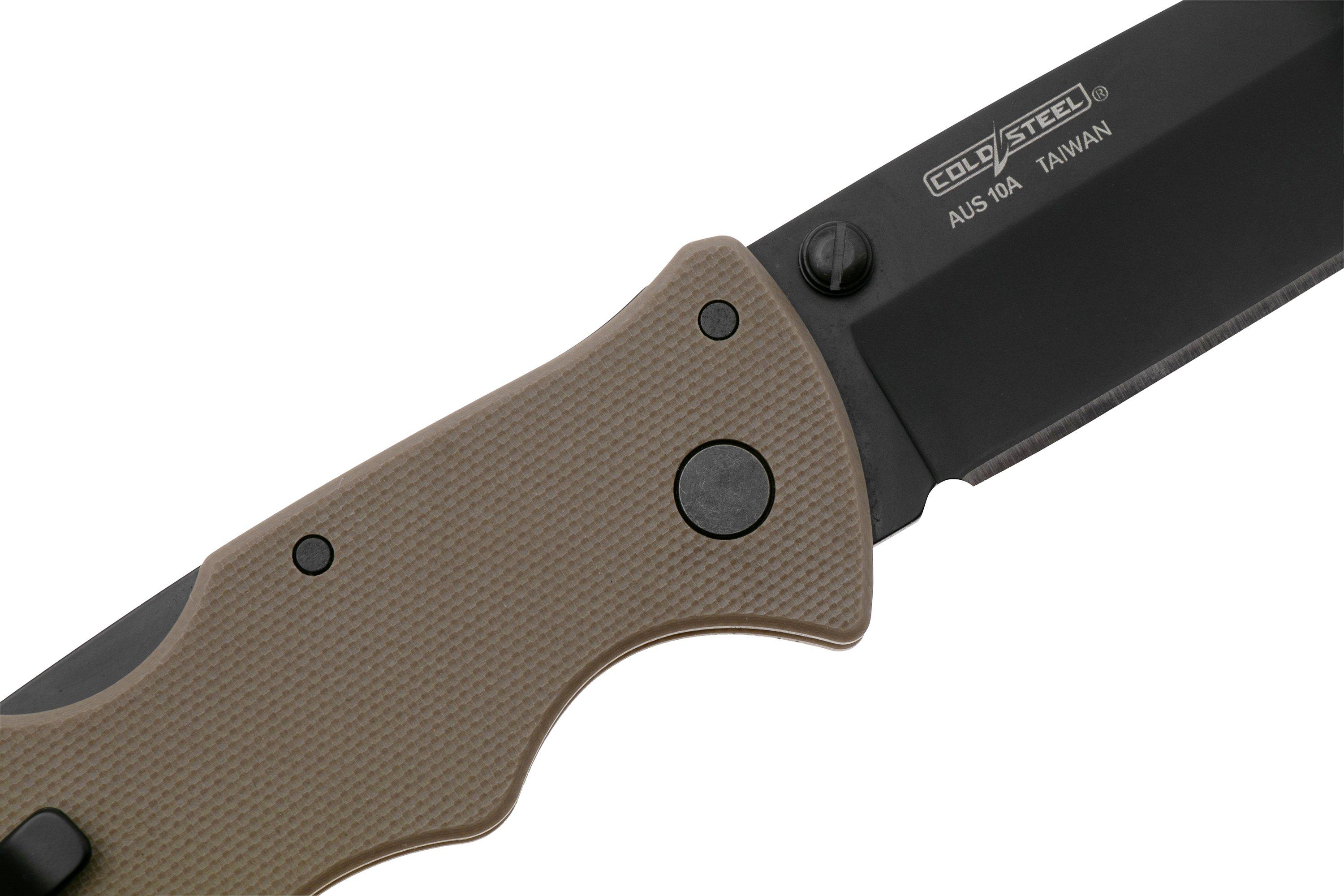 Cold Steel Verdict Tanto FL-C3T10AFDE, DLC AUS10A, Coyote G10, pocket ...