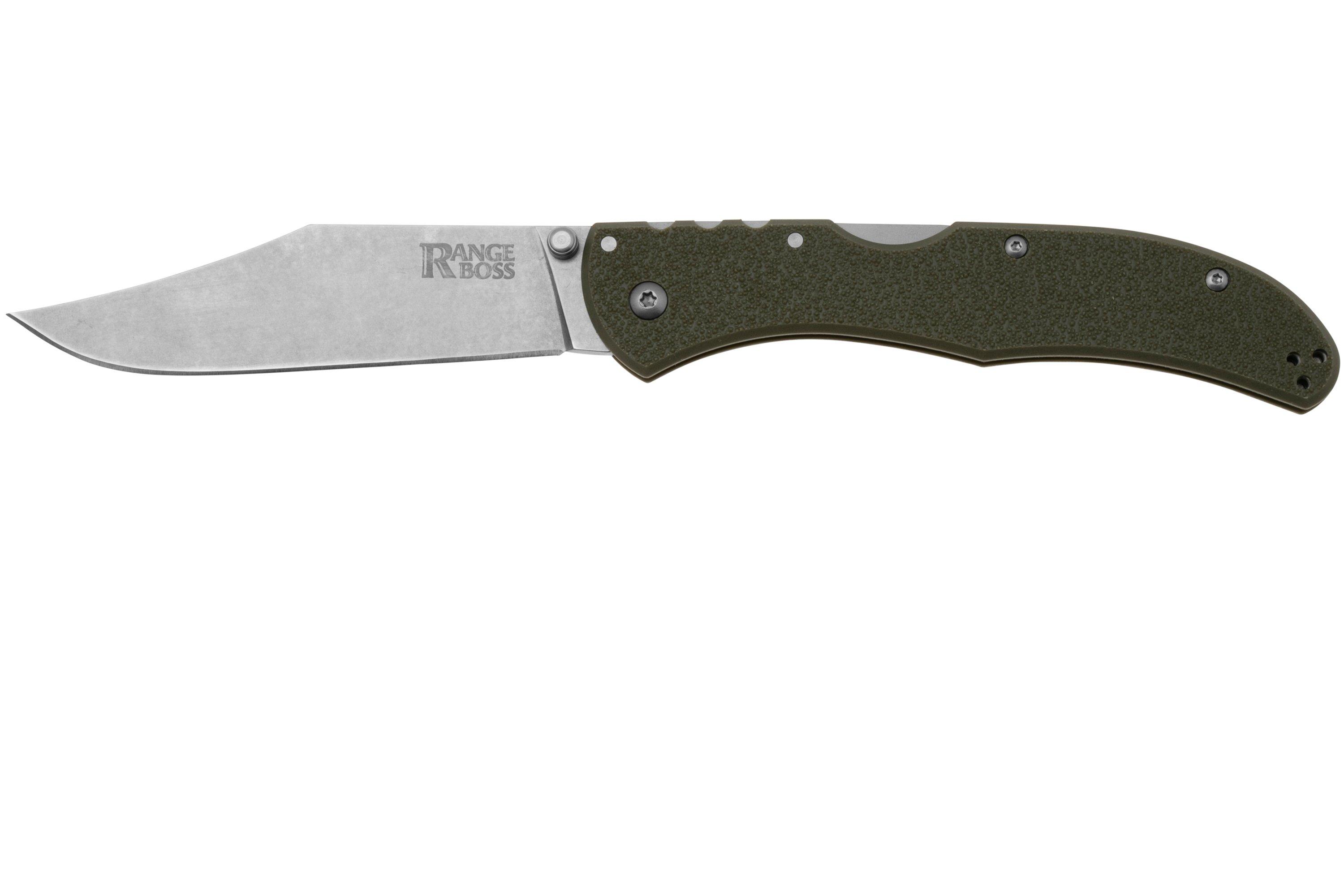 Cold Steel Range Boss Lockback OD Green 20KR7 pocket knife ...