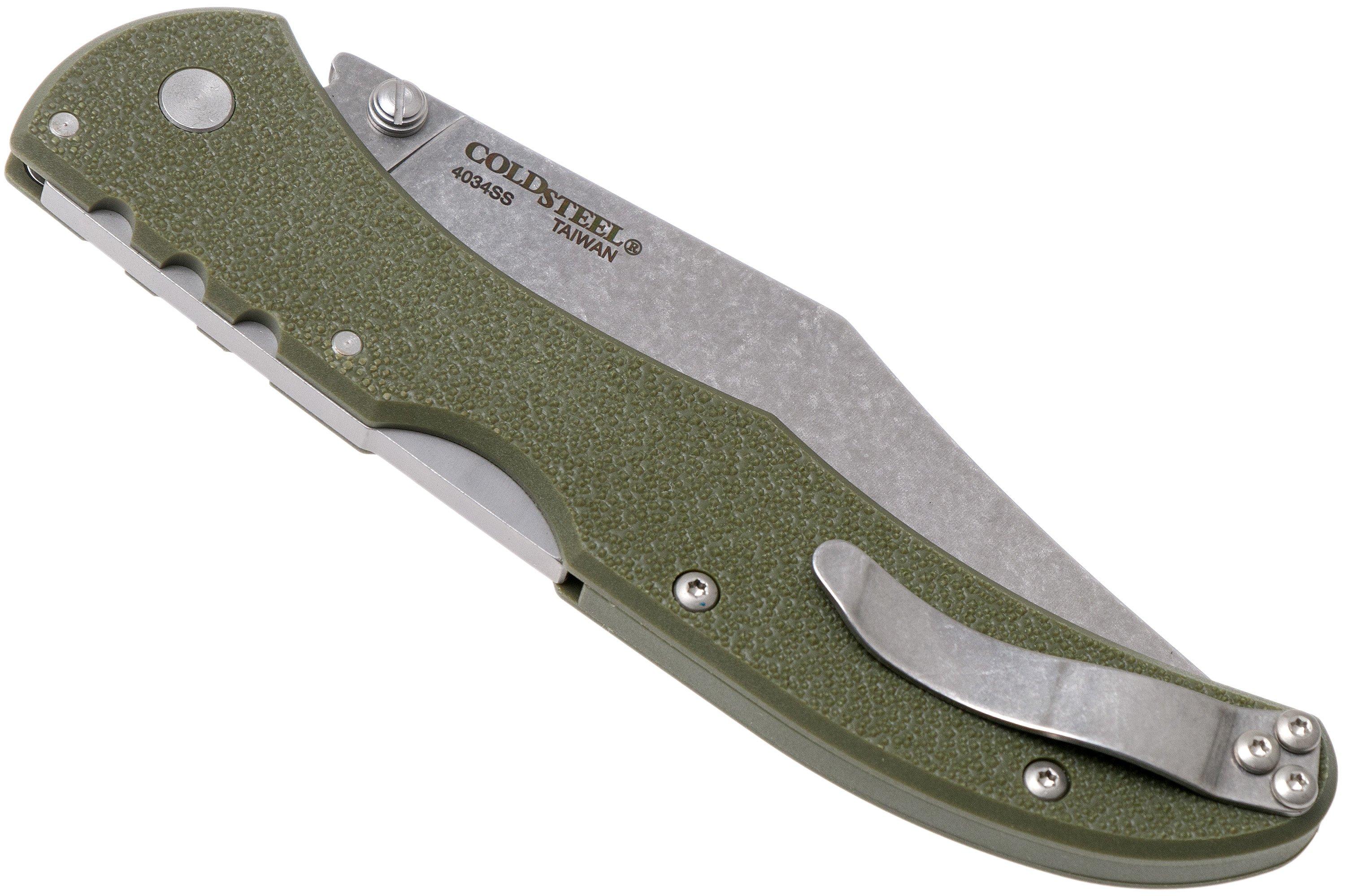 Cold Steel Range Boss Lockback OD Green 20KR7 pocket knife ...