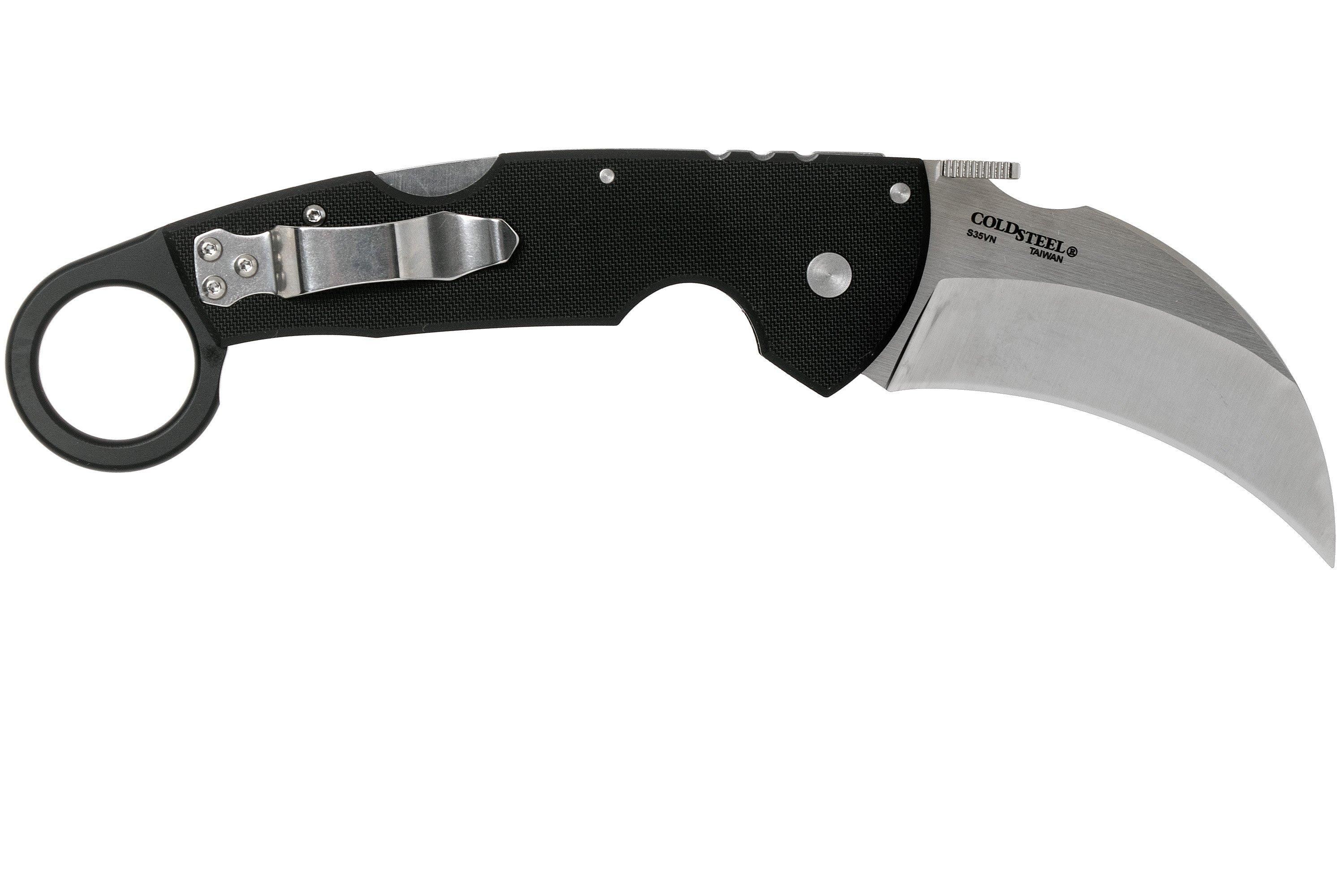 Cold Steel Tiger Claw plain edge 22C karambit pocket knife ...