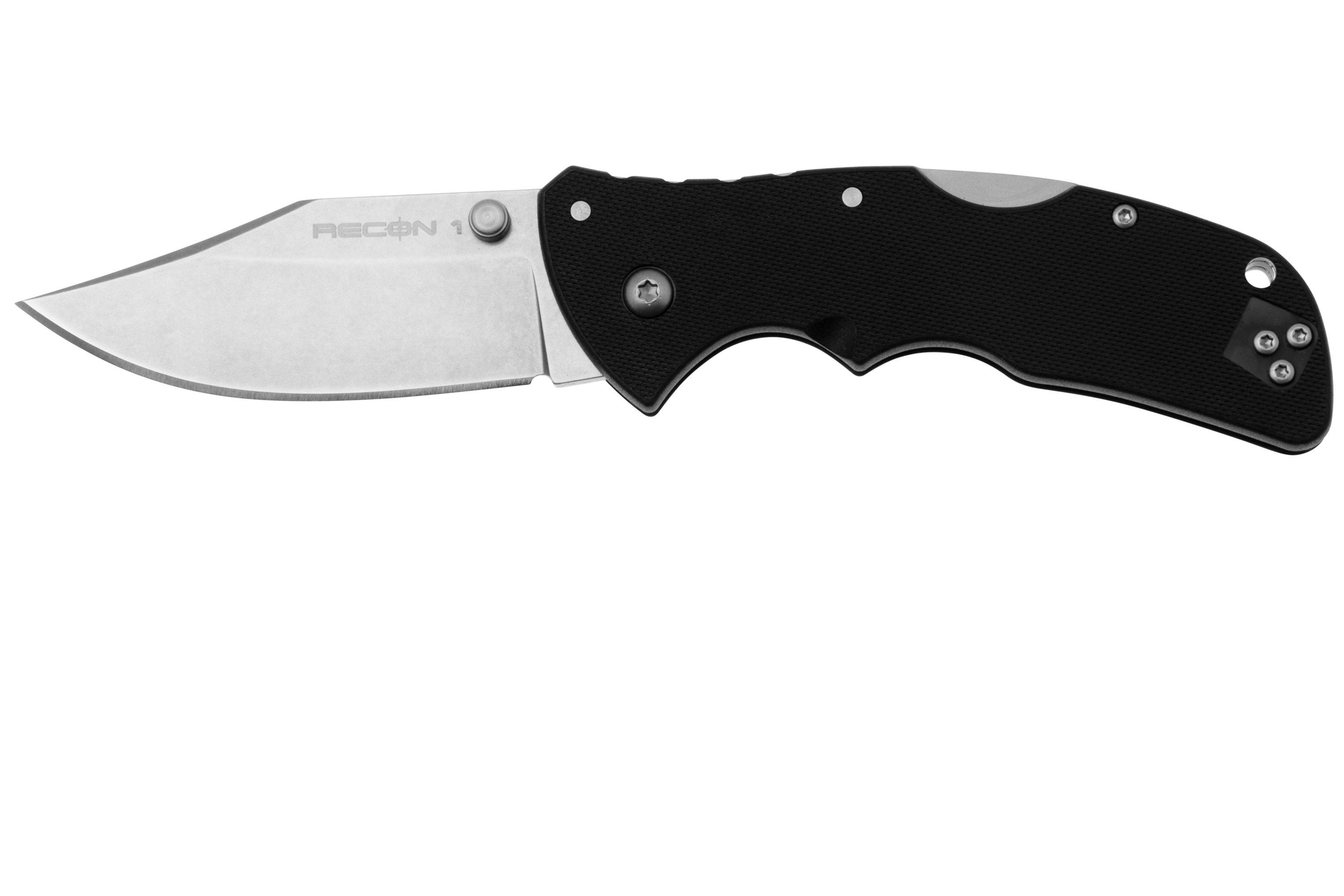 Cold Steel Mini Recon 1 AUS10A Clip Point, Plain Edge 27BAC pocket ...