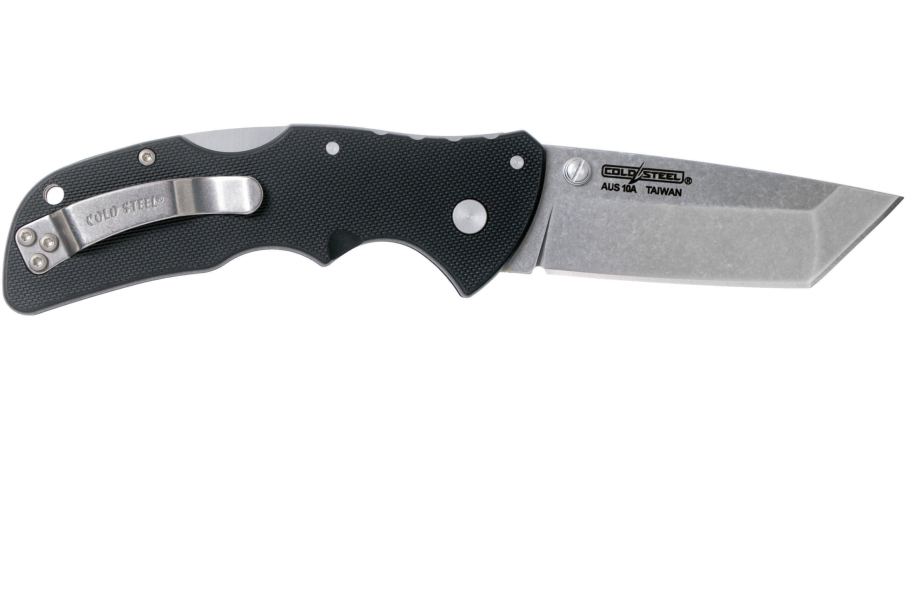 Cold Steel Mini Recon 1 AUS10A Tanto, Plain Edge 27BAT pocket knife ...