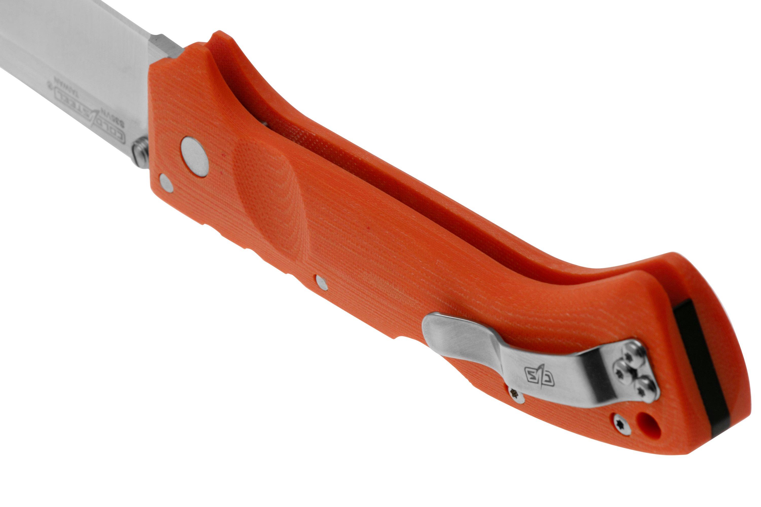 Cold Steel Ultimate Hunter 30URY S35VN Orange plain edge pocket knife ...