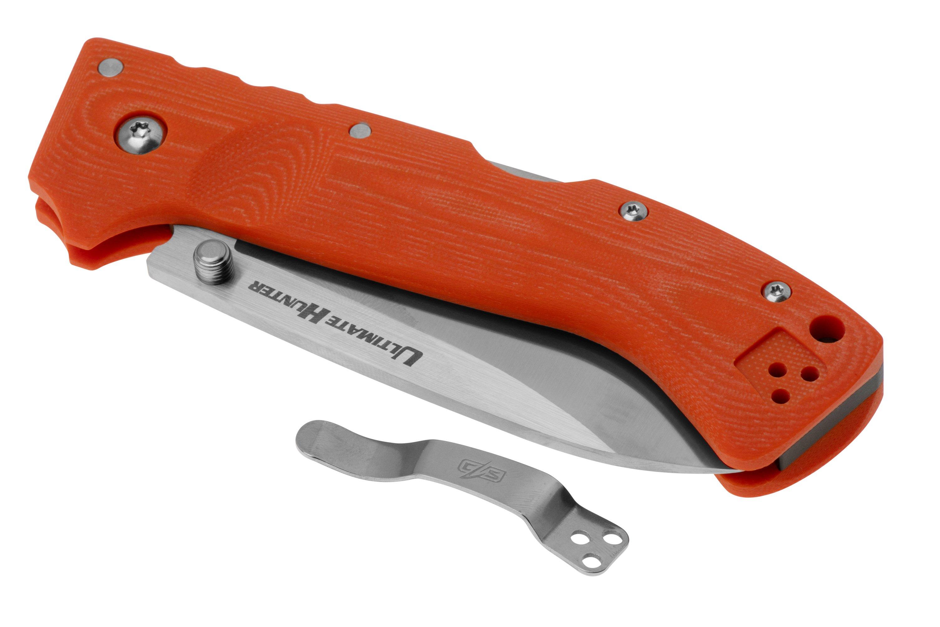 Cold Steel Ultimate Hunter 30URY S35VN Orange plain edge pocket knife ...