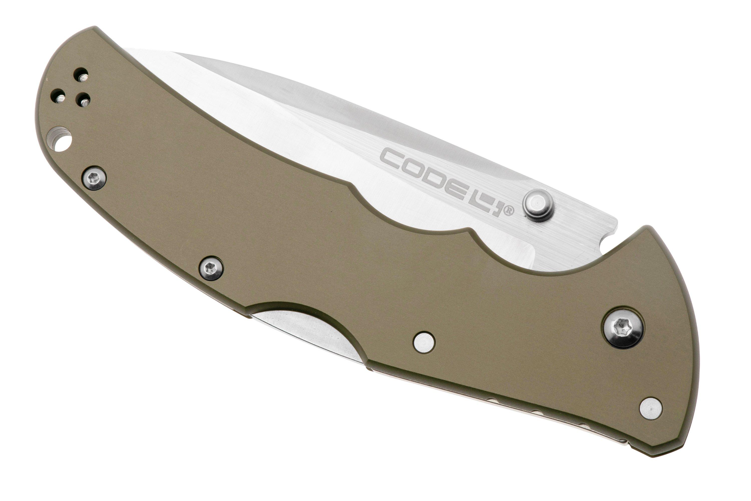 Cold Steel Code 4 Spear Point 58PS CPM S35VN plain edge, pocket knife ...