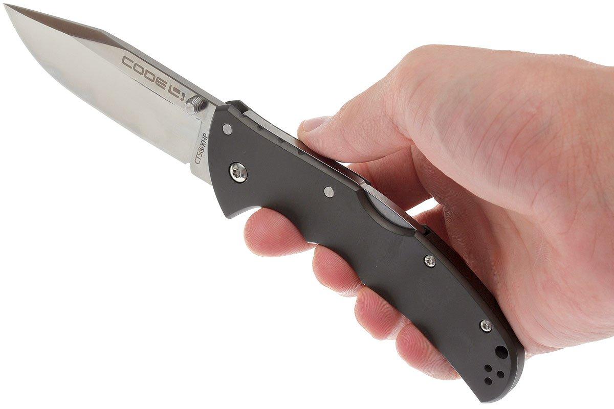 Cold Steel Code 4 Clip Point CTS-XHP, plain edge | Advantageously ...