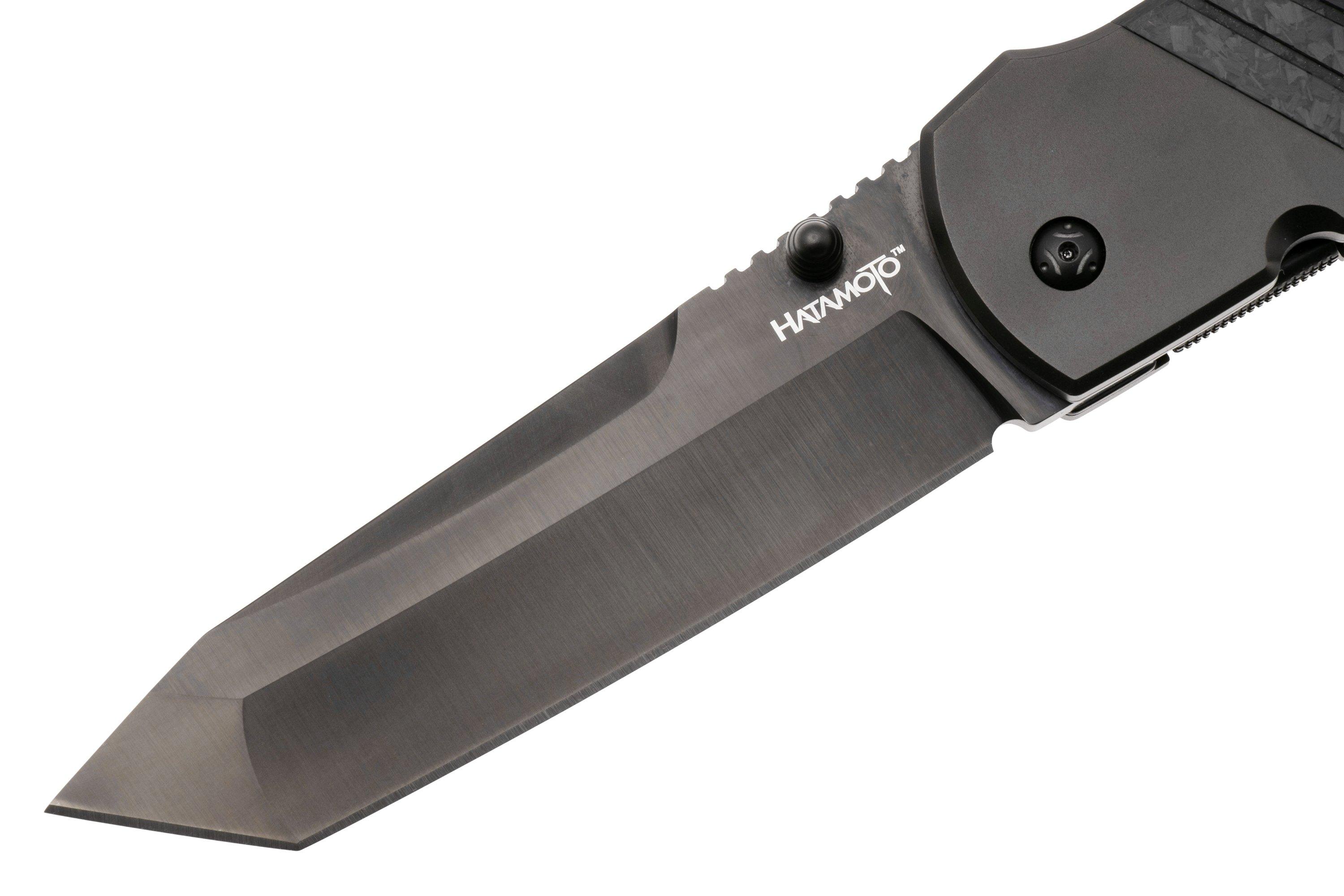 Cold Steel Hatamoto FL40HATA DLC 20CV, Forged Carbon Titanium Bolsters ...