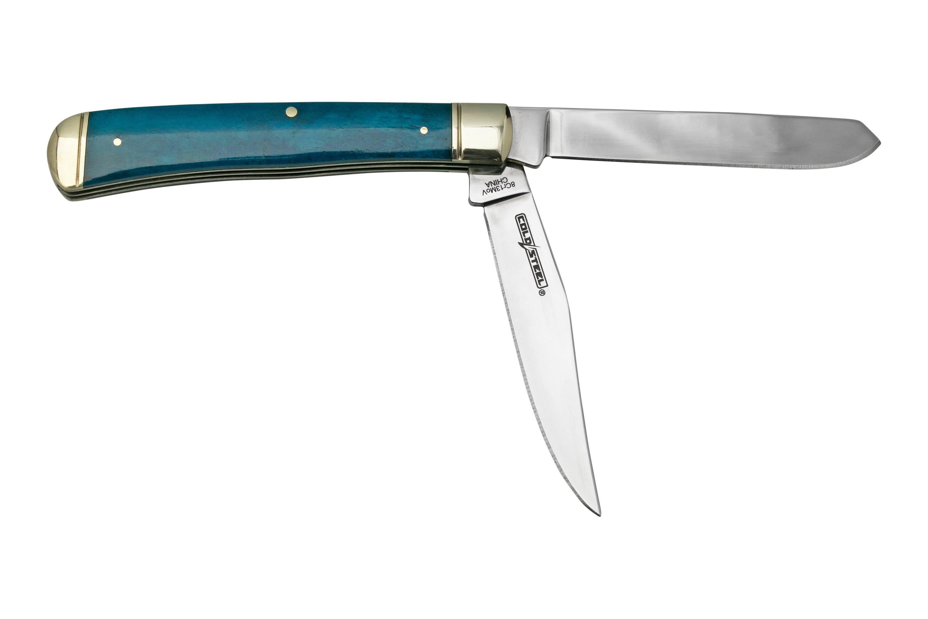 Cold Steel Trapper FL-TRPR-B, Blue Bone, pocket knife | Advantageously ...