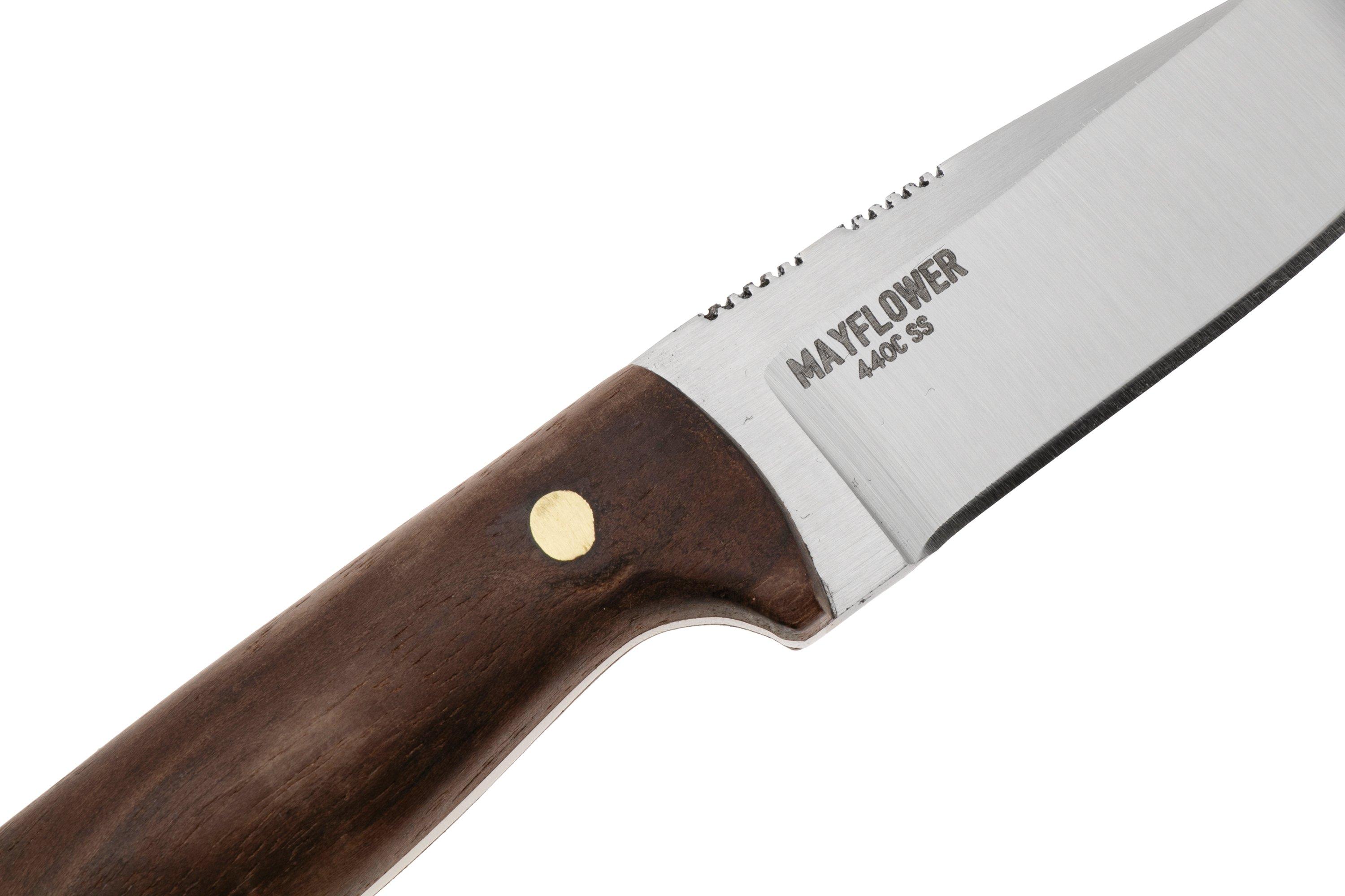 Condor Mayflower CTK150-3-4C Satin 440C, Walnut, fixed knife ...