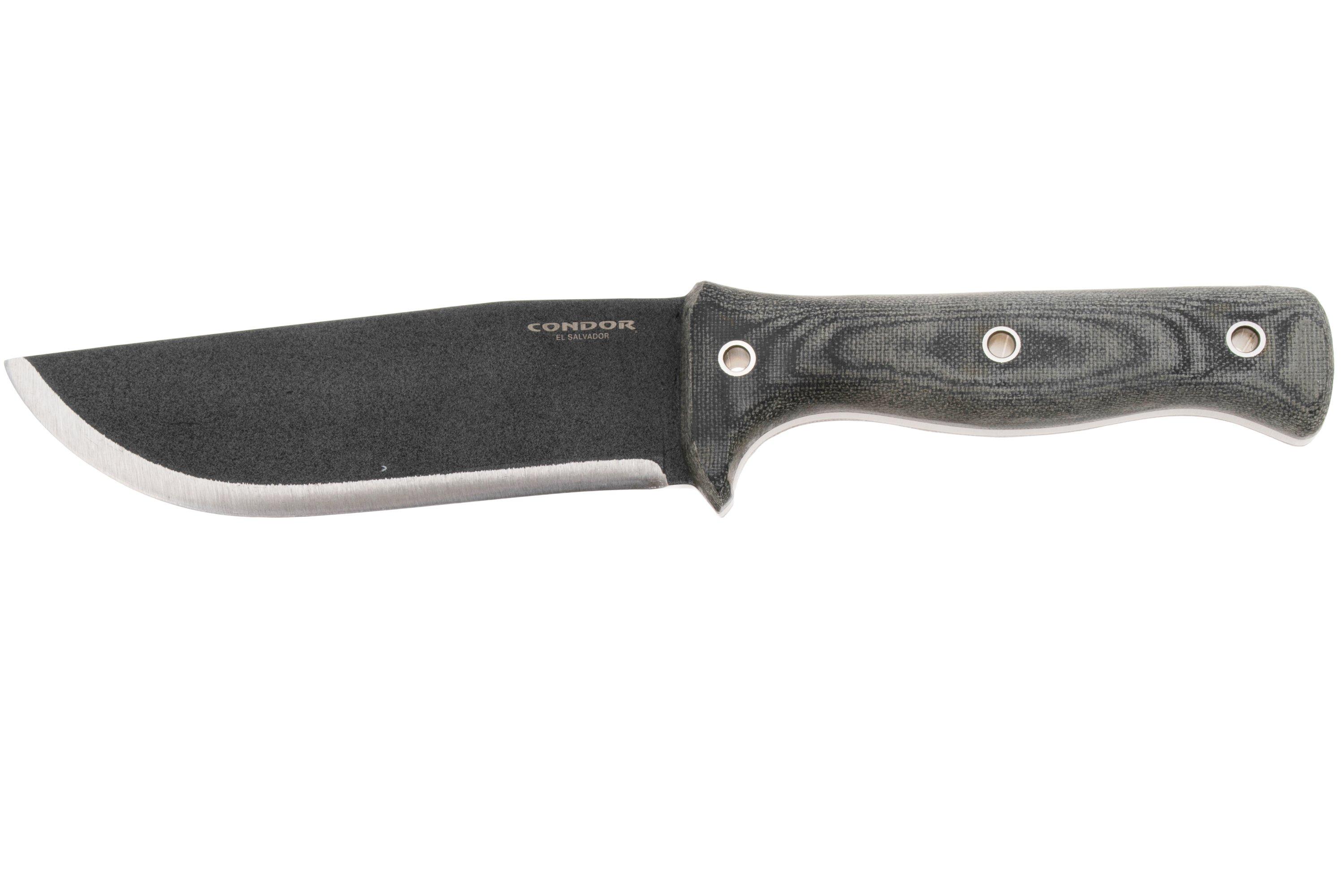 Condor Crotalus CTK257-5.5HC Powdercoated 1075, Green Micarta, couteau ...